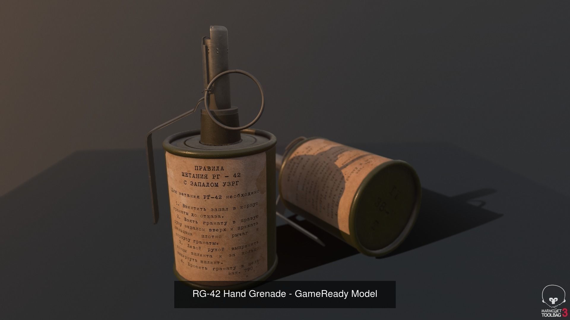 3D Model Collection WW2 Soviet Grenades Pack VR / AR / low-poly | CGTrader