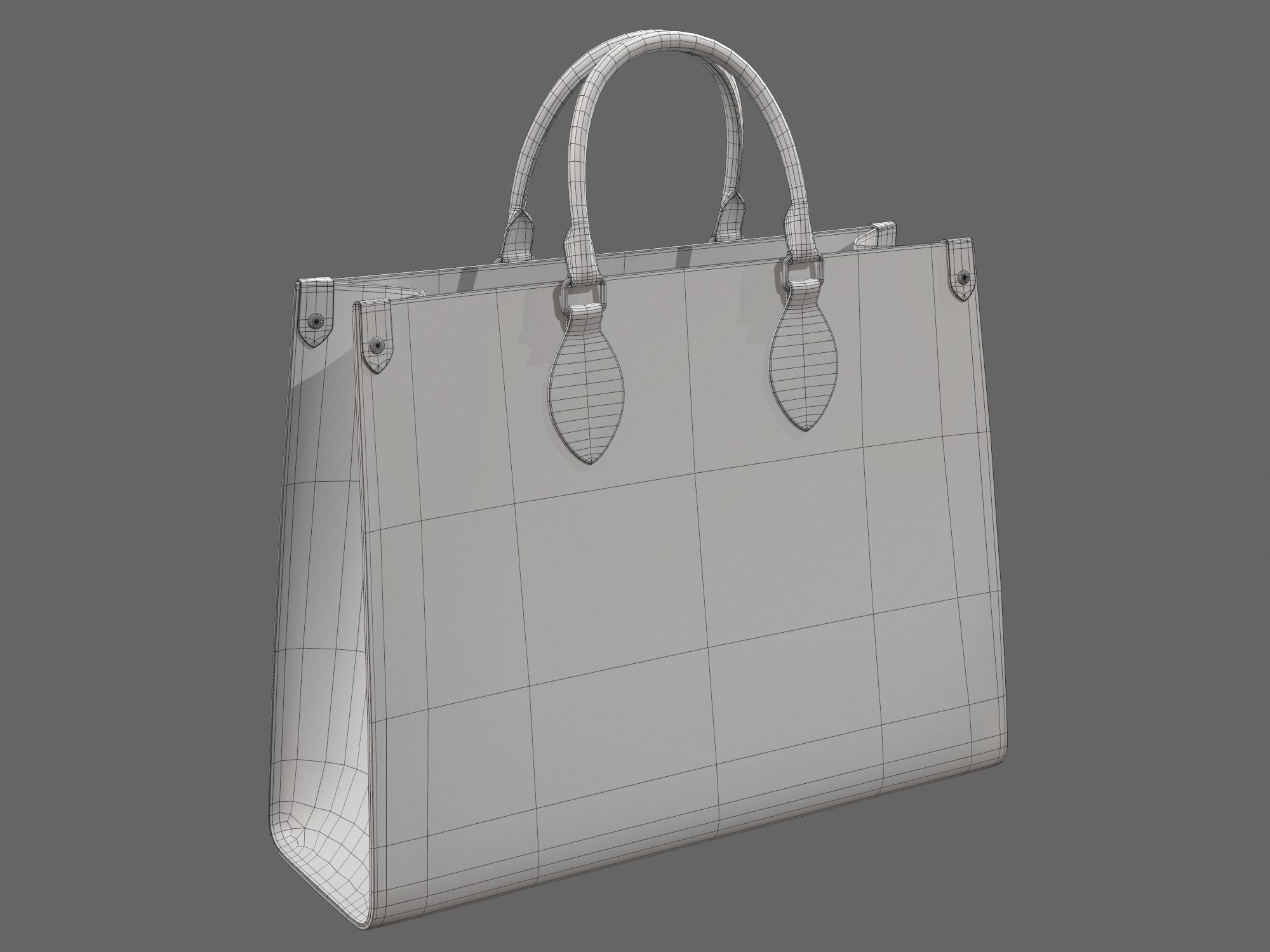 3D model Louis Vuitton Bag Onthego Giant Monogram Blue Bleu VR / AR ...