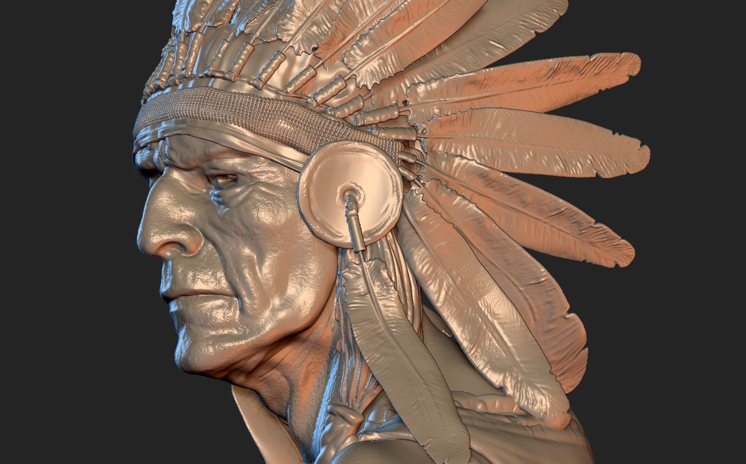 Native American Proud 3D model 3D printable | CGTrader