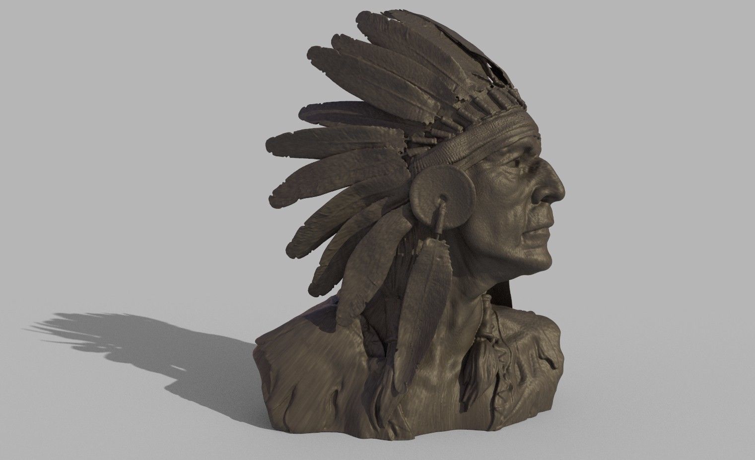 Native American Proud 3D model 3D printable | CGTrader