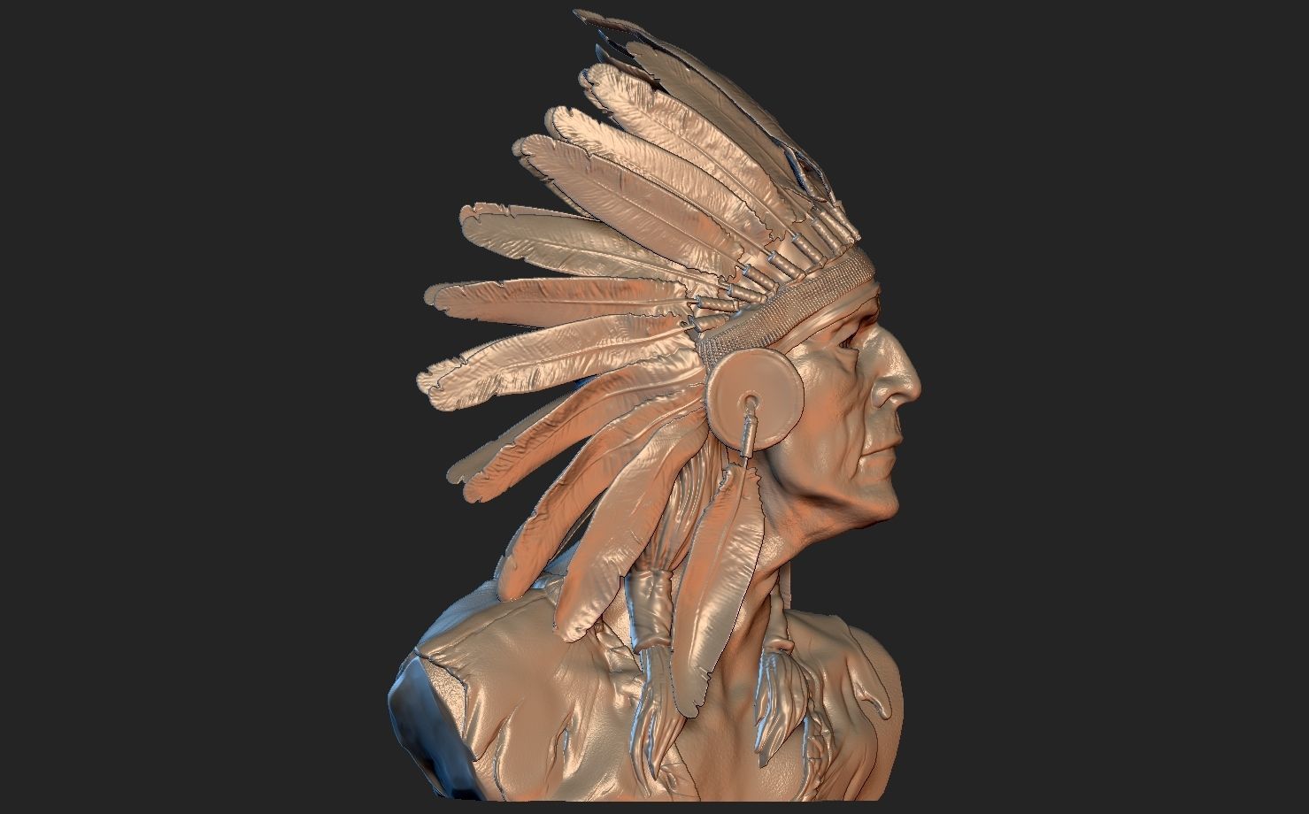 Native American Proud 3D model 3D printable | CGTrader