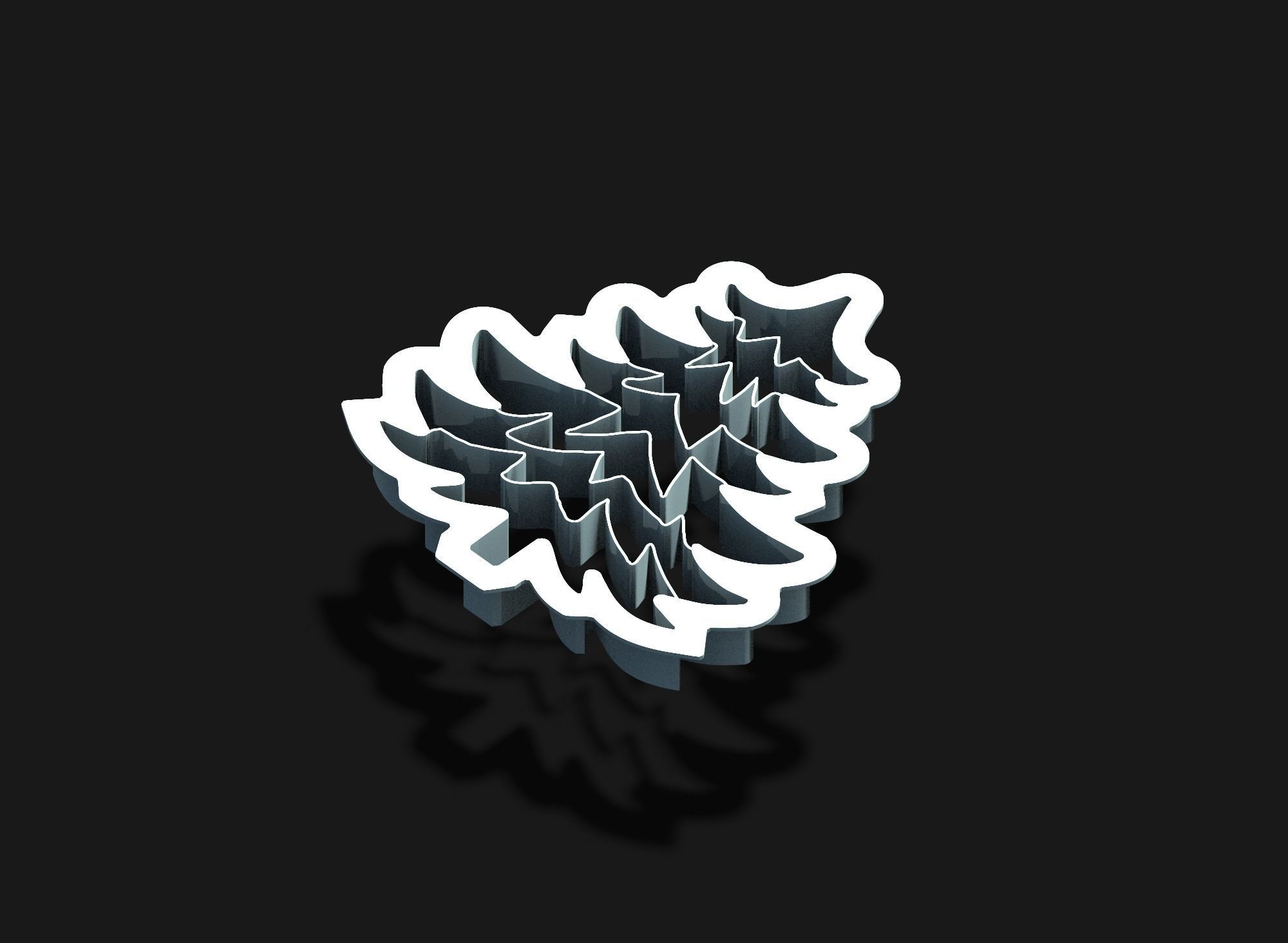 Cookie cutter christmas tree 3D model 3D printable | CGTrader