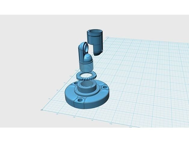 Printable Security Camera Wall Stand 3D model 3D printable | CGTrader