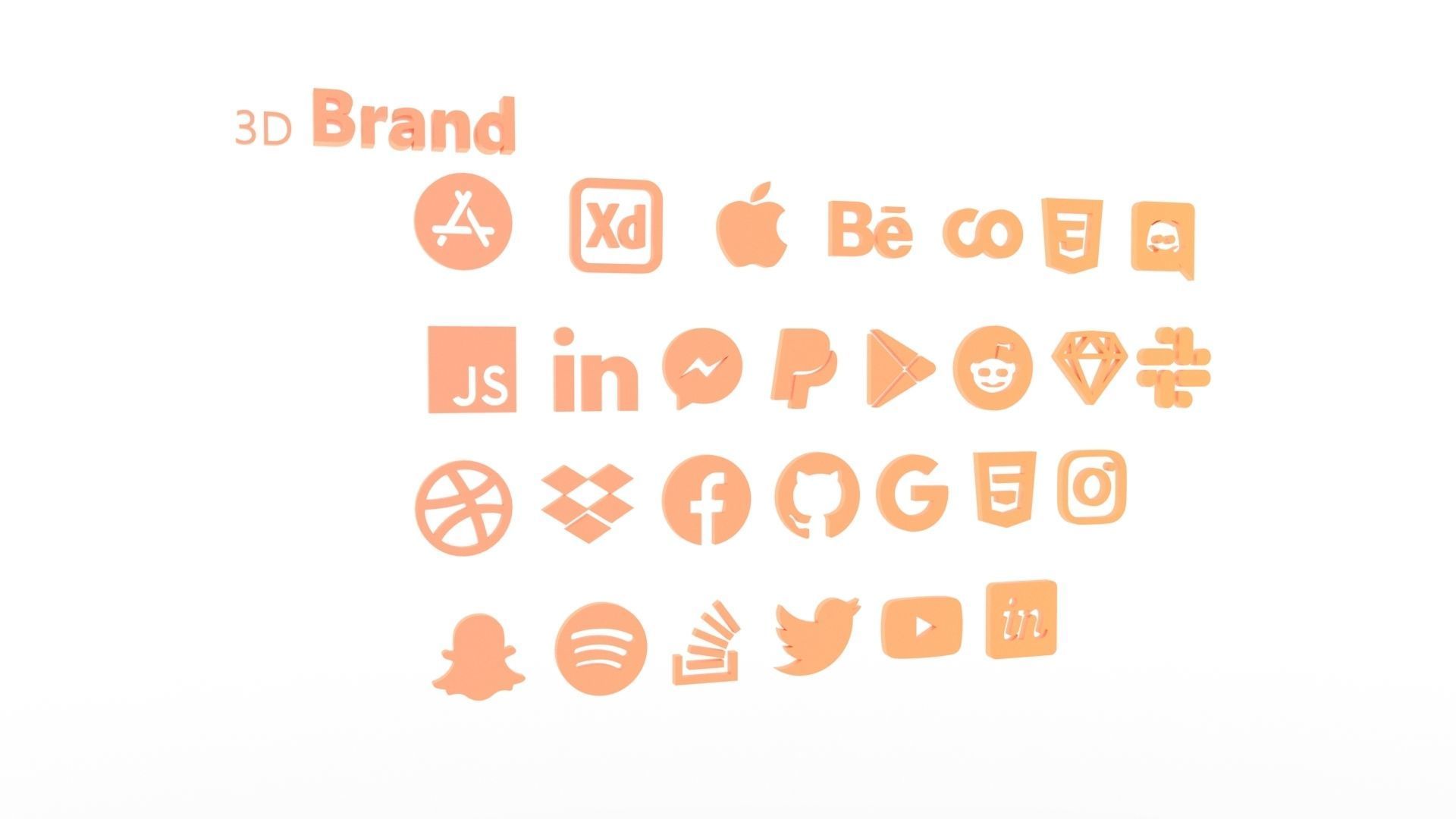 3D Brand Logos free VR / AR / low-poly 3D model | CGTrader