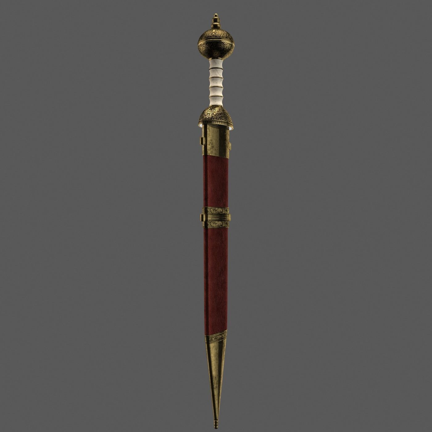 3D model Roman sword with scabbard VR / AR / low-poly | CGTrader