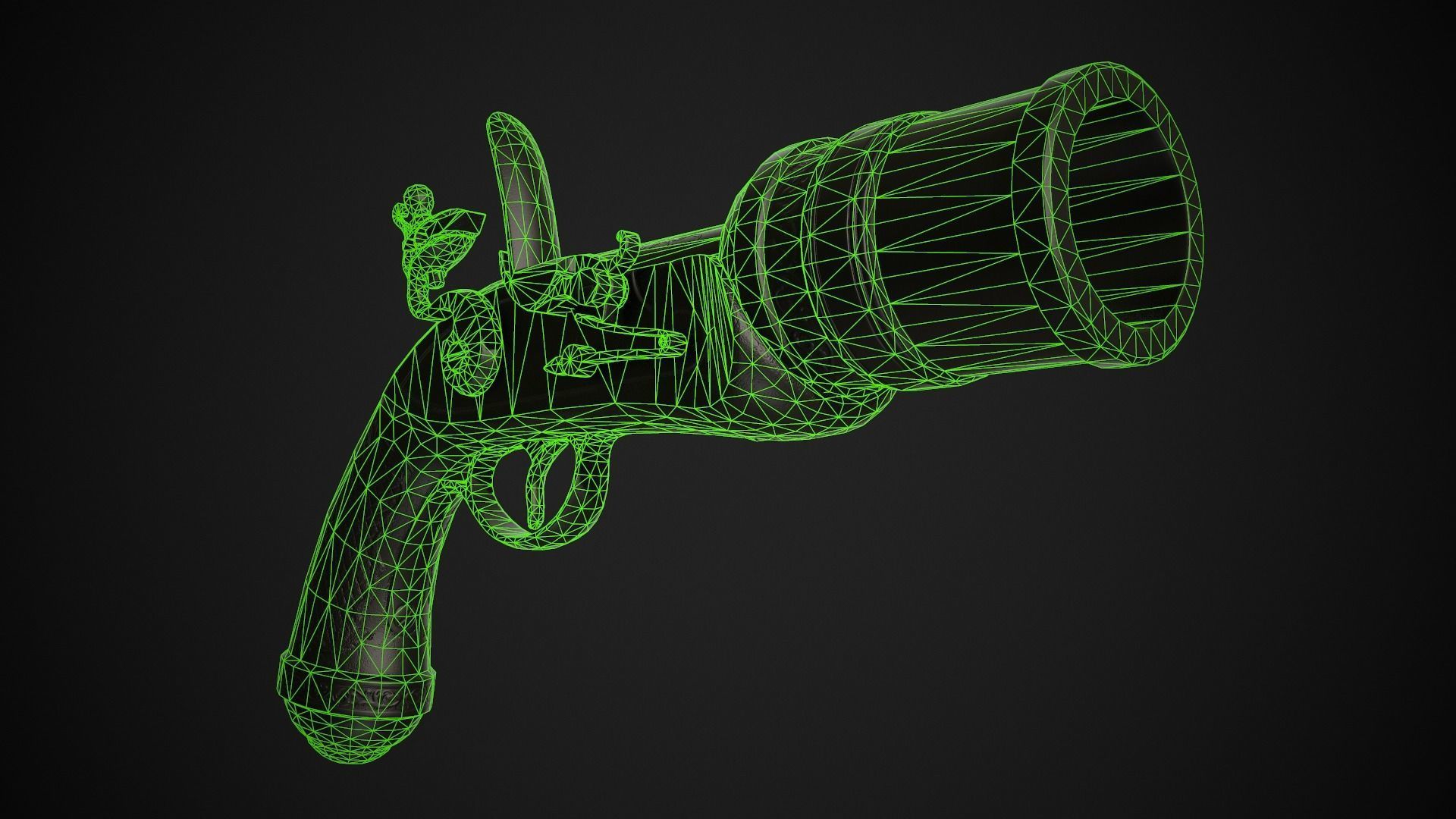 3D model Flintlock Grenade Launcher 01 Classic VR / AR / low-poly ...