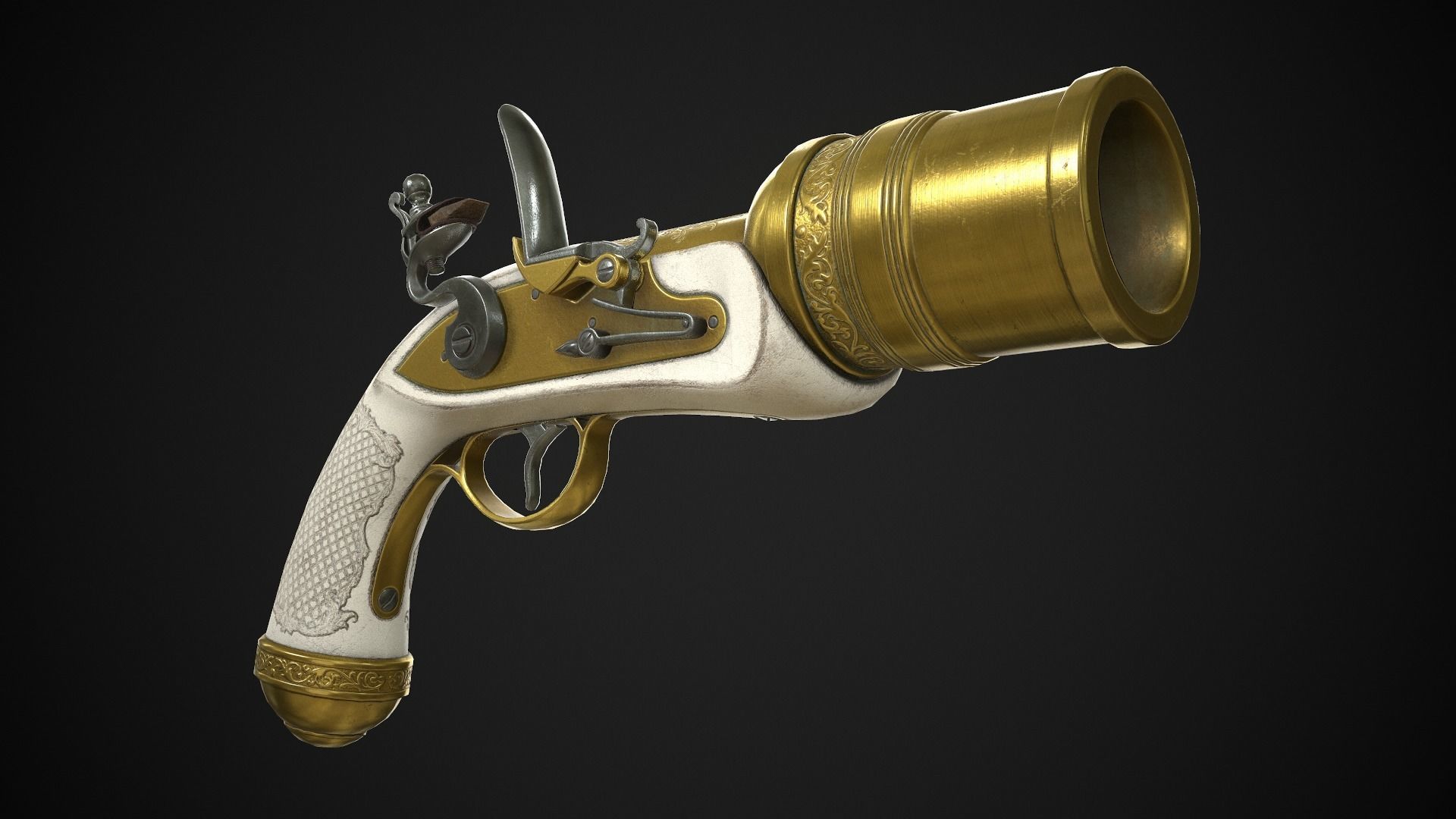 Flintlock Grenade Launcher 01 - 3 skins 3D Model Collection | CGTrader