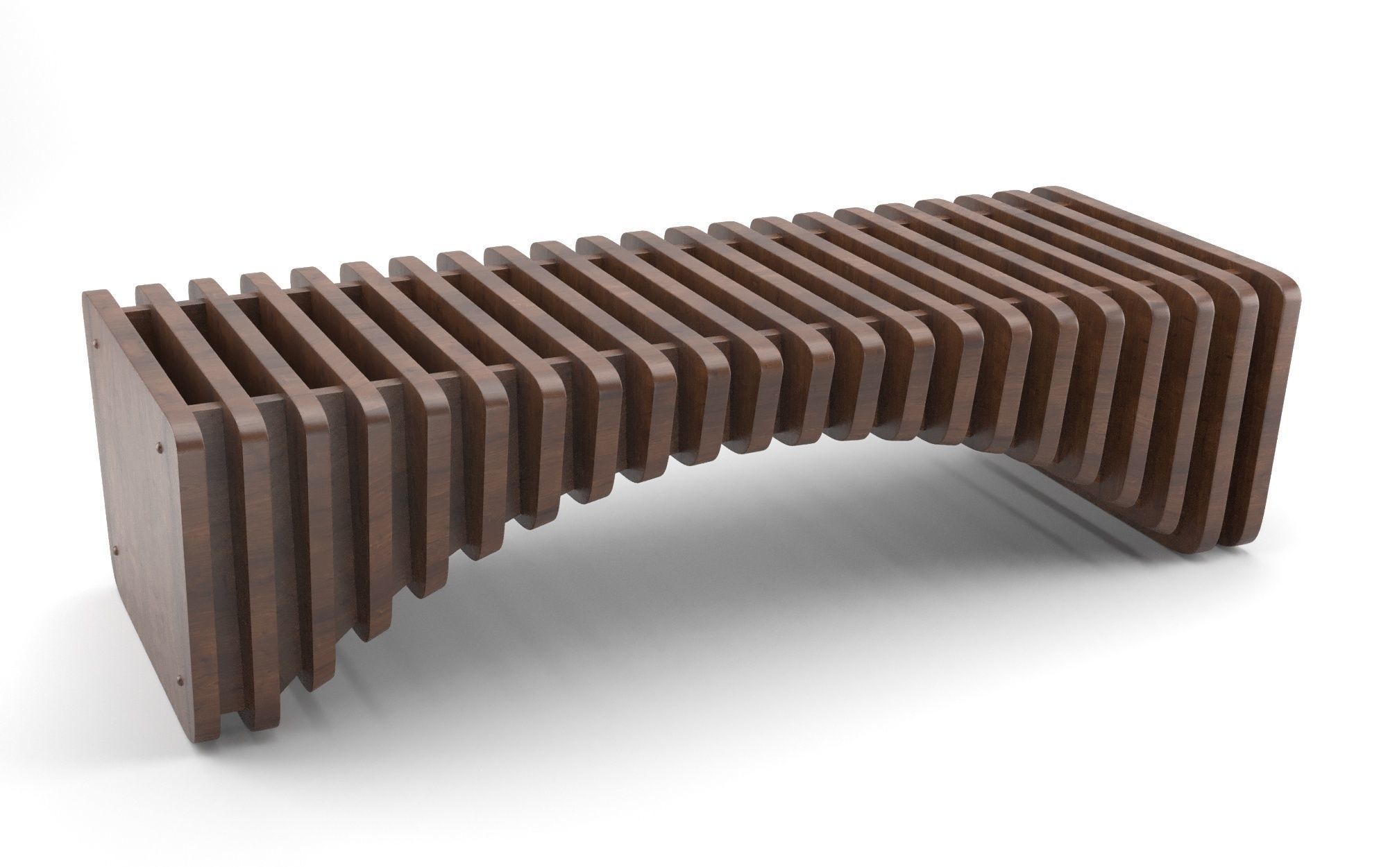 Parametric wooden bench 3D model | CGTrader