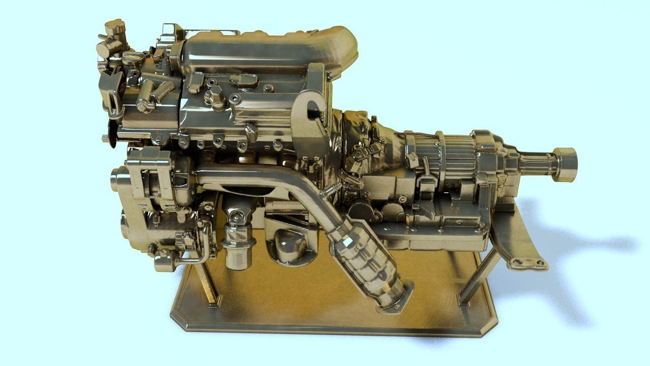 car Engine for 3Dprint 3D model 3D printable | CGTrader