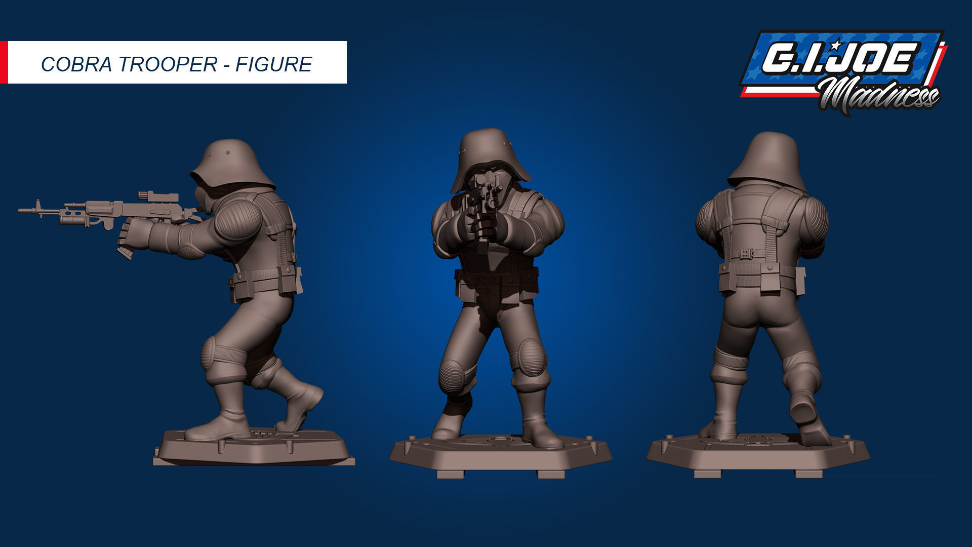 GI JOE FIGURES PACK - 4 bust plus 1 full figure 3D model 3D printable ...