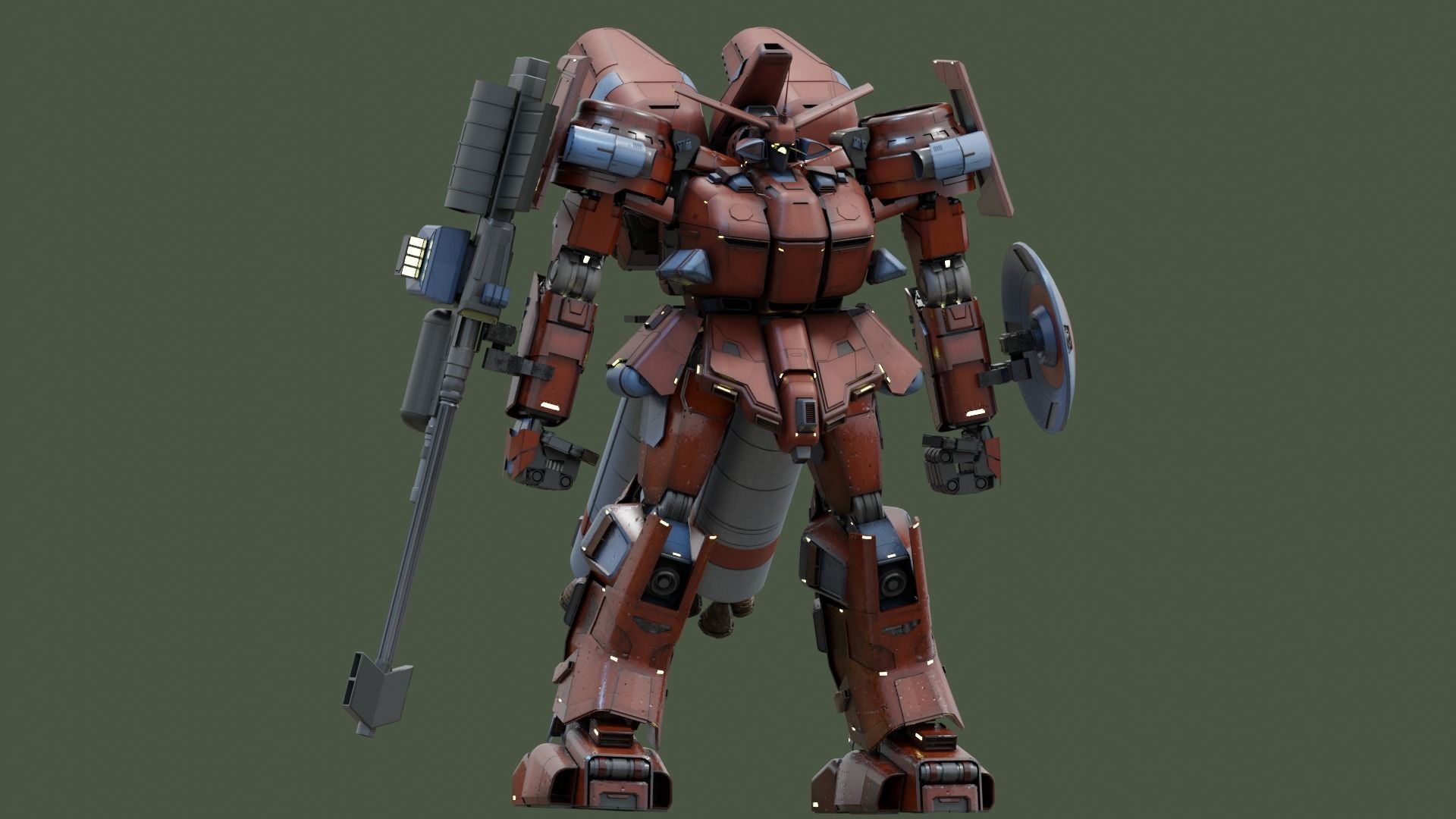 AGX-401 Heavy Assault Mech 3D model rigged | CGTrader