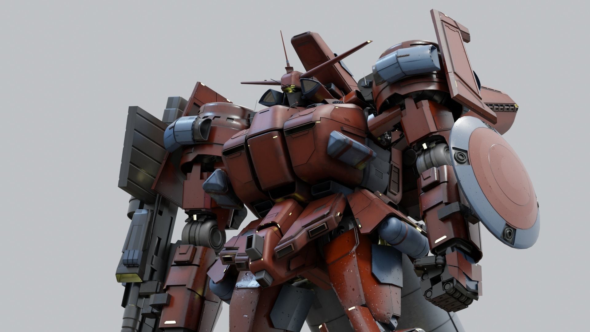 AGX-401 Heavy Assault Mech 3D model rigged | CGTrader