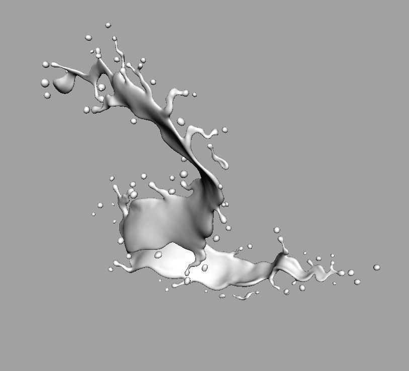 Water splash 3d model 3D model | CGTrader