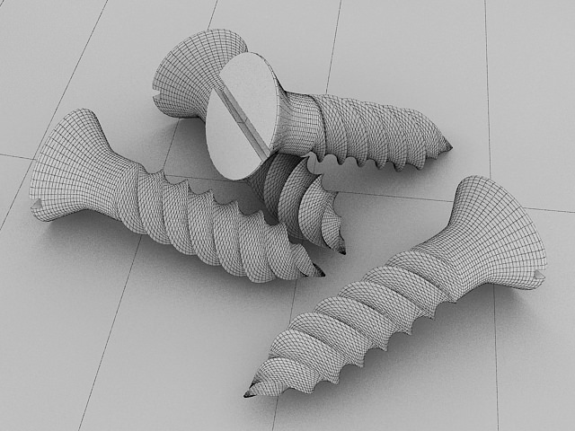 Screws 2 three free 3D model | CGTrader