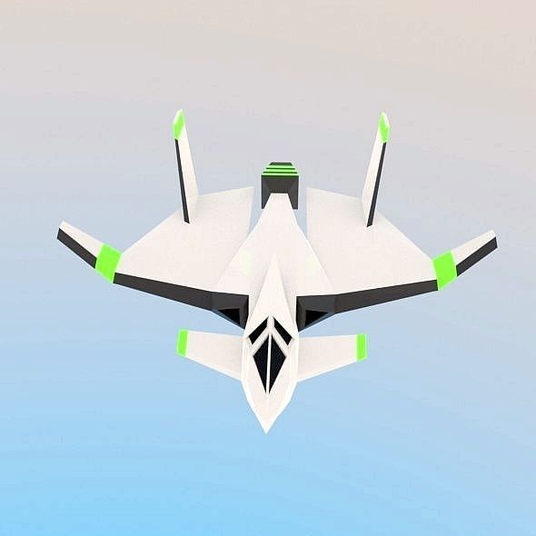 3D model Manta ray aircraft lowpoly concept VR / AR / low-poly | CGTrader
