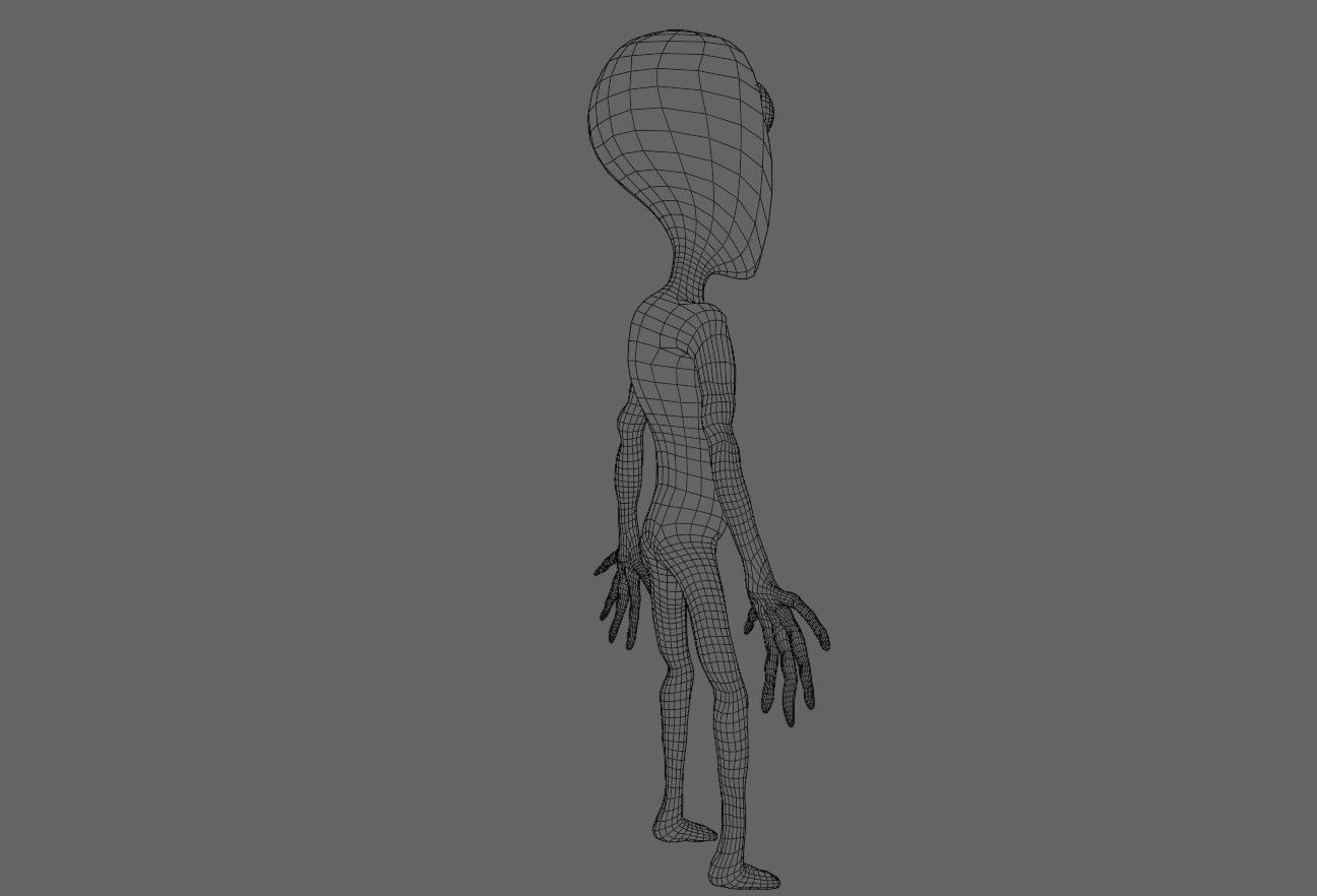 ET Alien - UFO - Extraterrestrial - Compatible with Mixamo 3D model ...