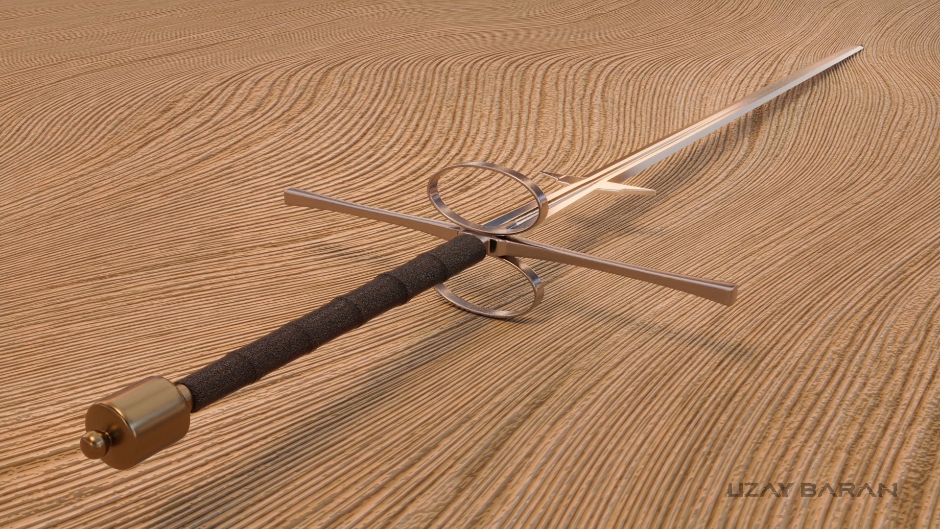 Zweihander set 3D model | CGTrader