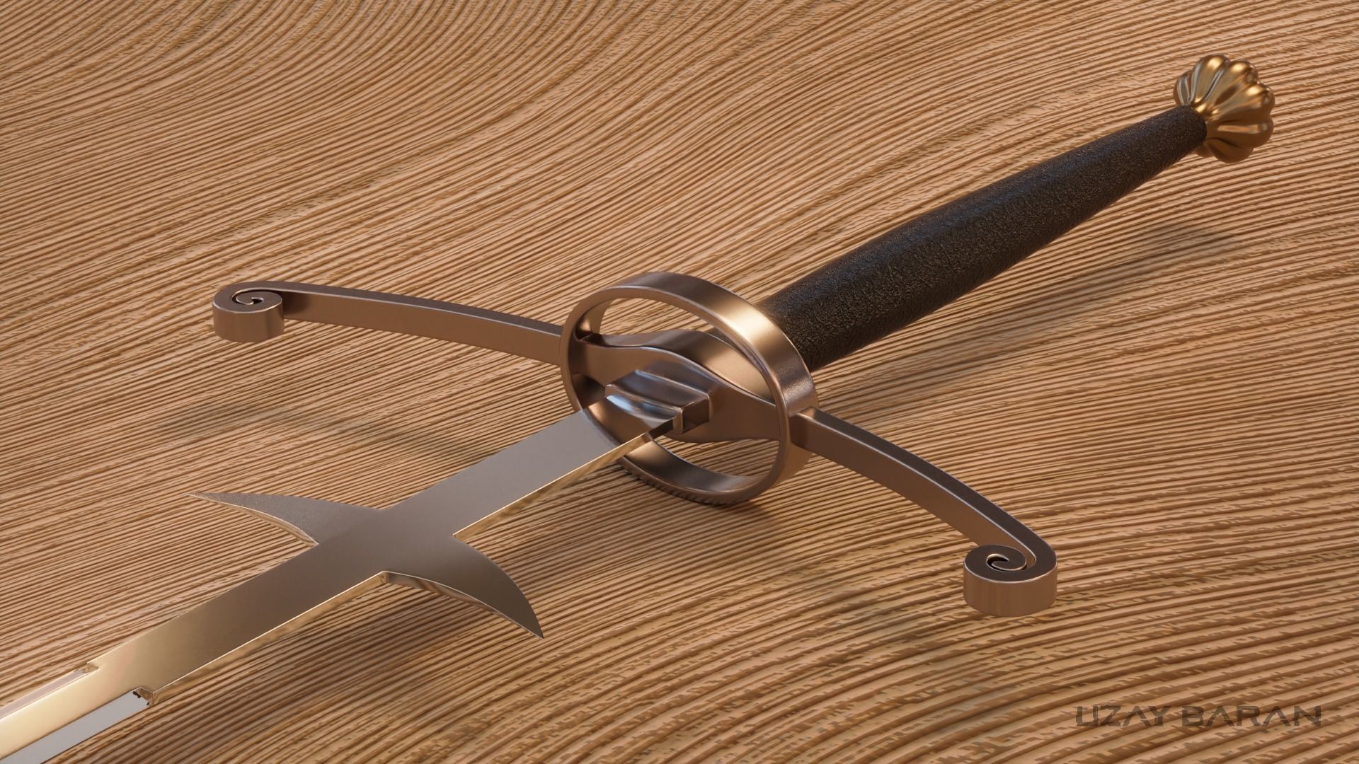 Zweihander set 3D model | CGTrader