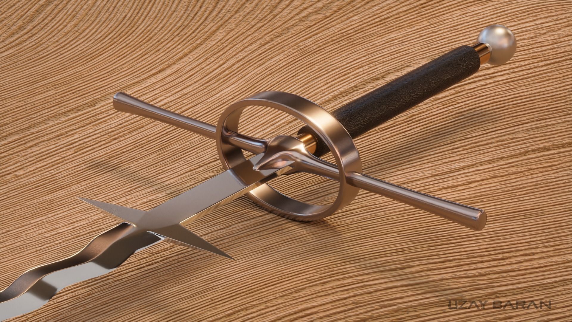 Zweihander set 3D model | CGTrader