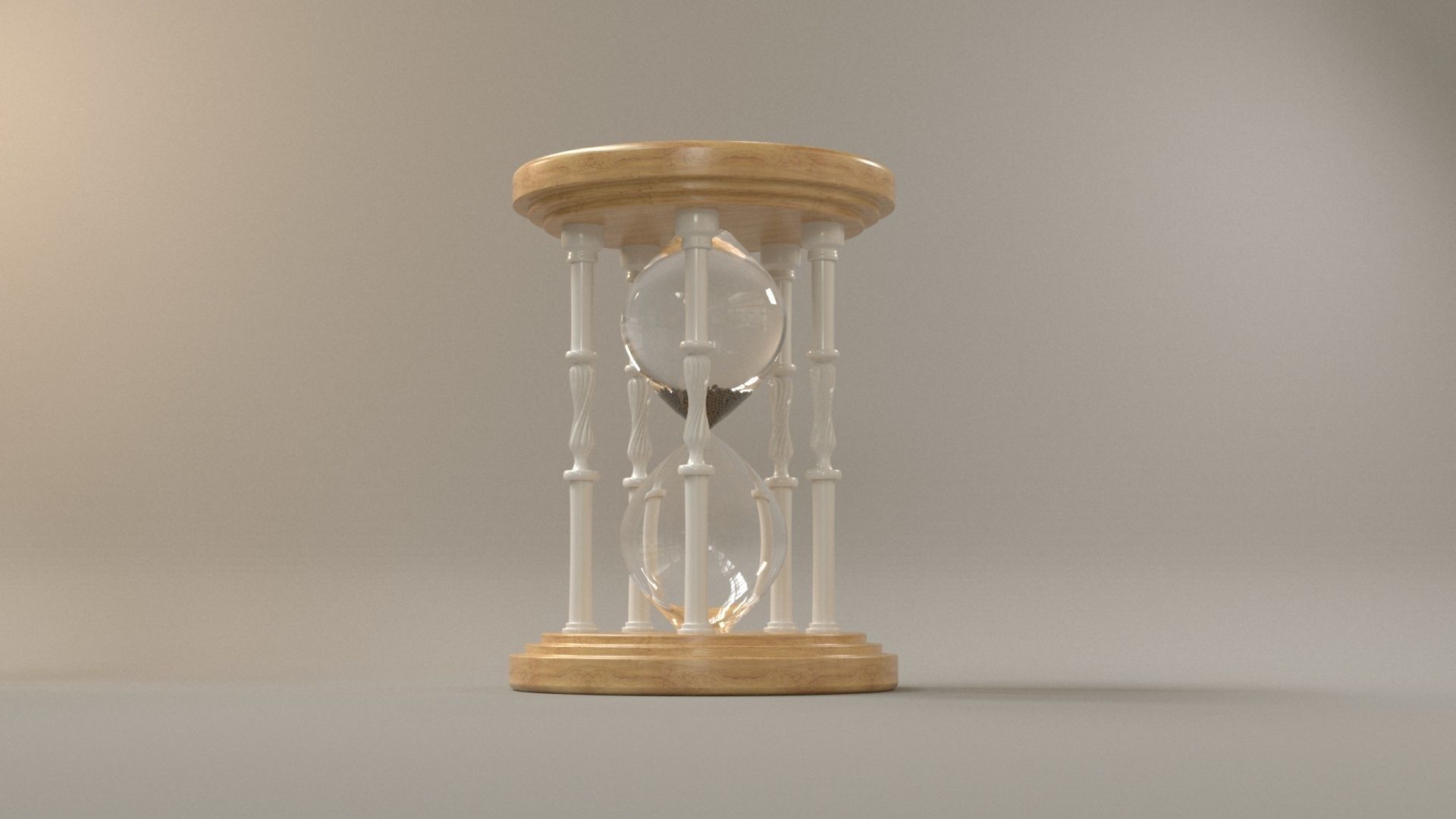 Realistic Hourglass Glass 3D model 3D model animated | CGTrader