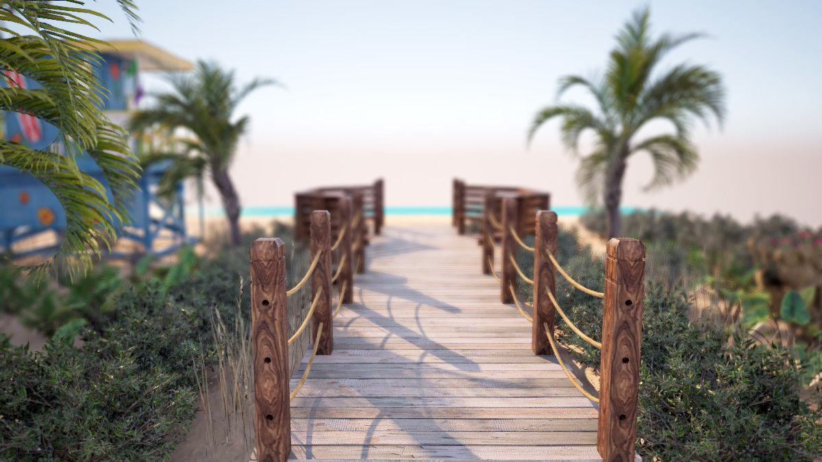 Beach set 3D model | CGTrader