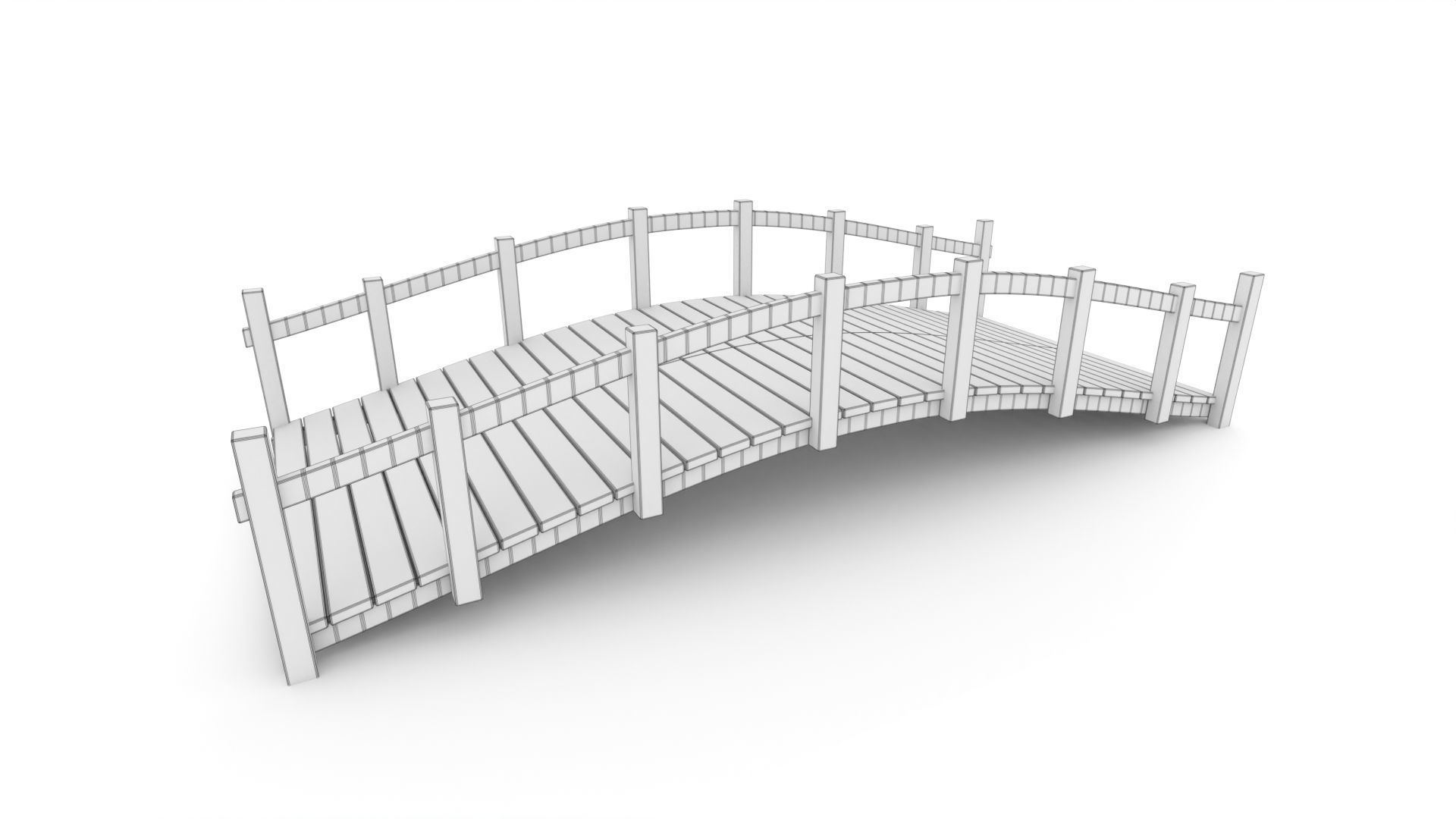 Simple Wooden Bridge 3D model | CGTrader