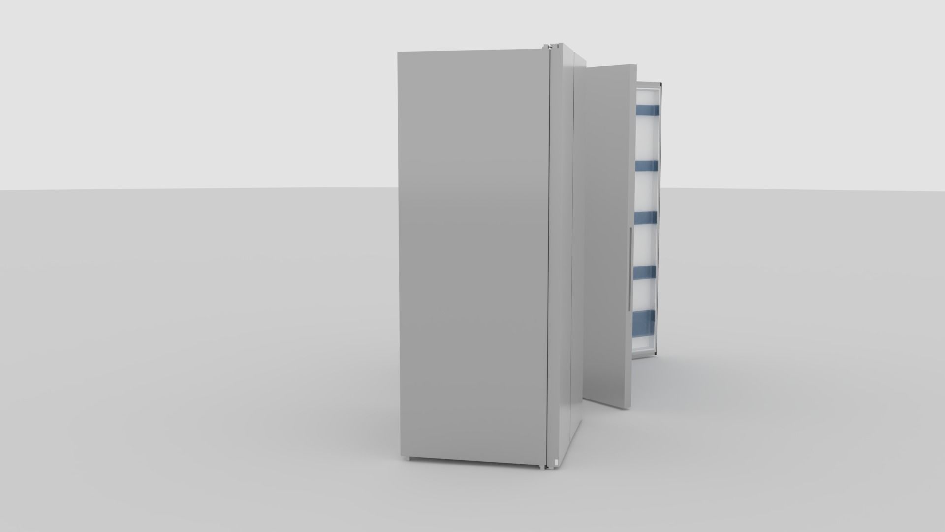 Defy Fridge Side by Side Doors free 3D model | CGTrader