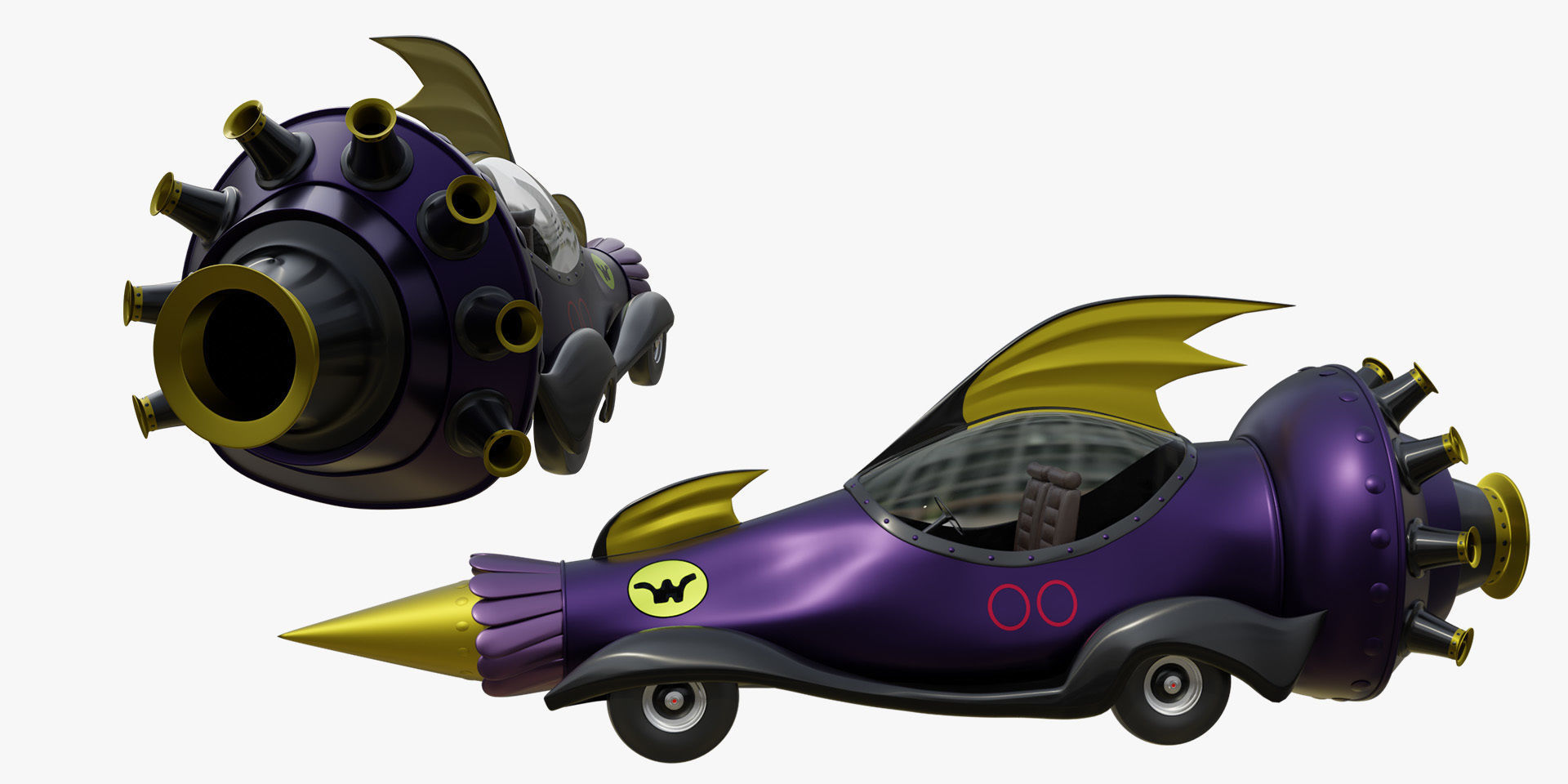 3D model Race Car 00 The Mean Machine Realistic VR / AR / low-poly ...