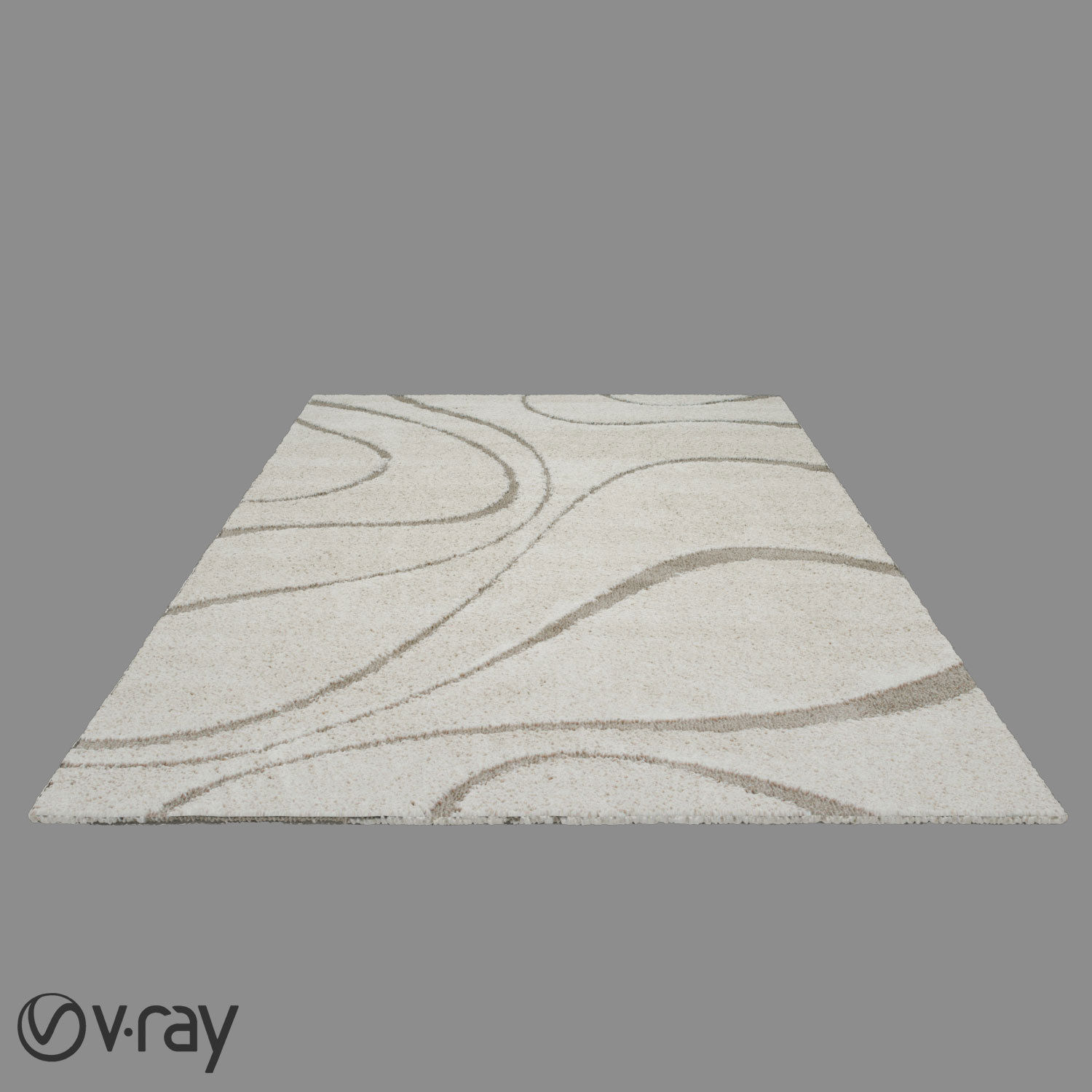Rug01 rug with swirls 3D model | CGTrader