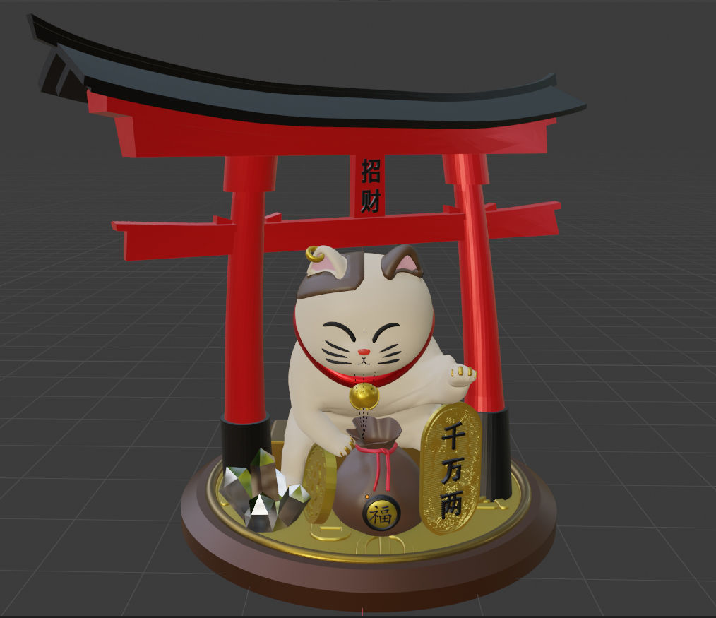 Fortune Cat 2020 3D model 3D printable | CGTrader