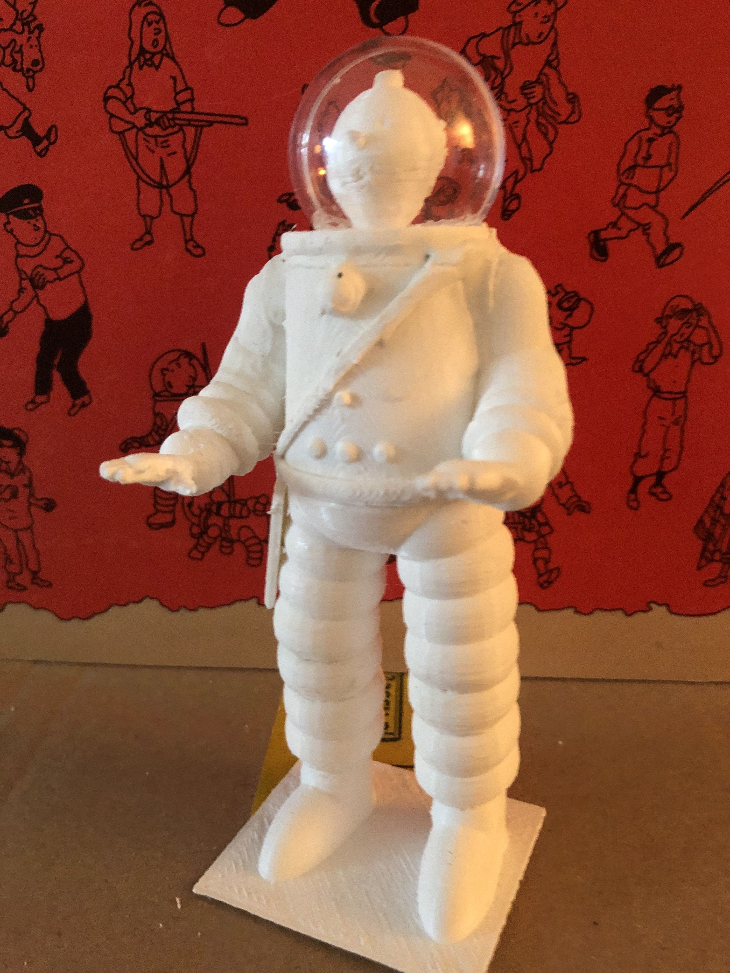 Tintin and crew in spacesuit 3D model 3D printable | CGTrader