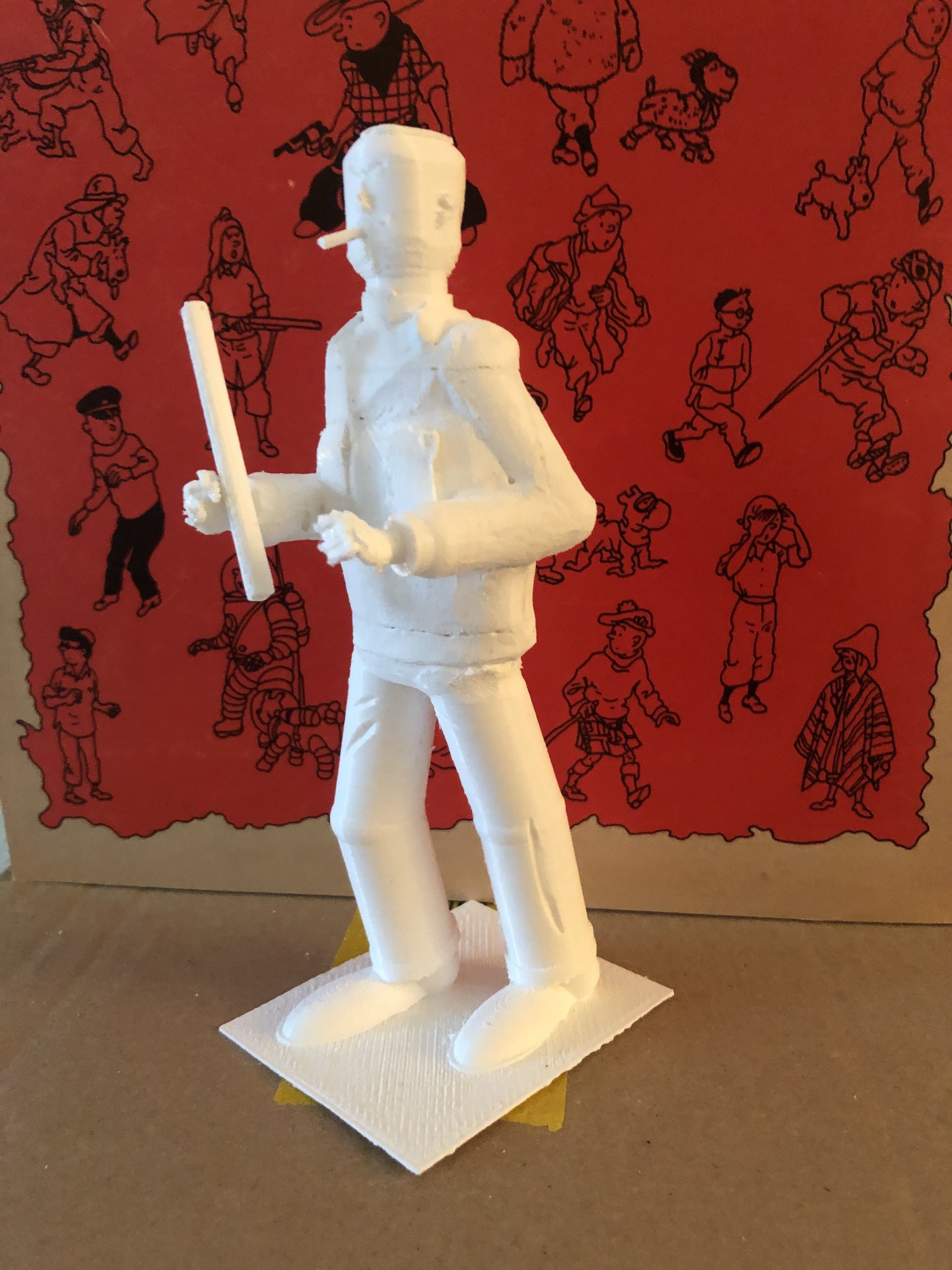 Tintin and crew in spacesuit 3D model 3D printable | CGTrader