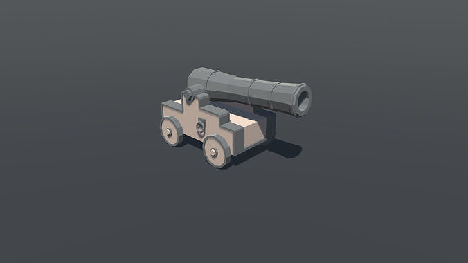 3D model Cannon lowpoly VR / AR / low-poly | CGTrader