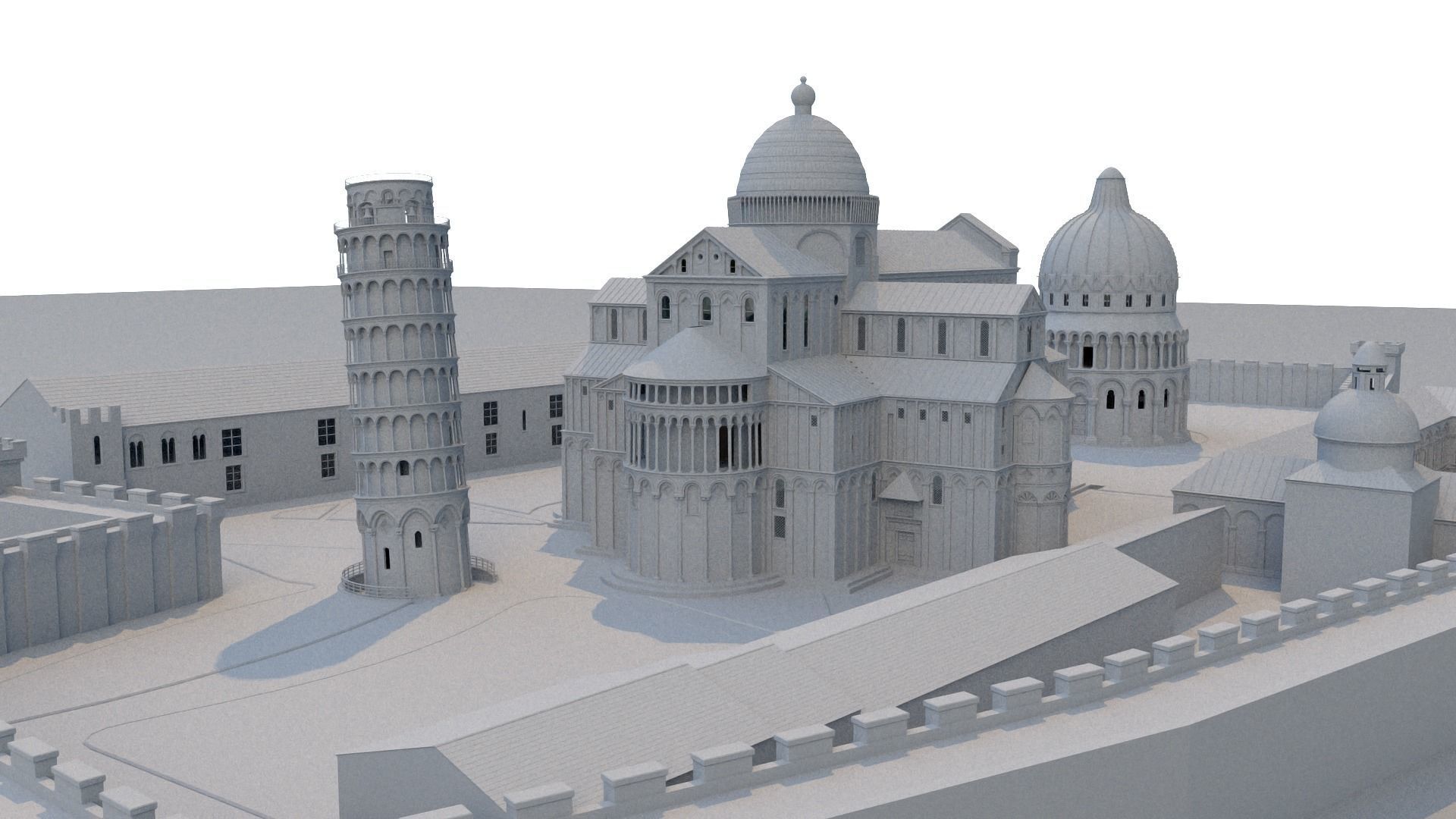 Piazza del Duomo Pisa 3D model | CGTrader