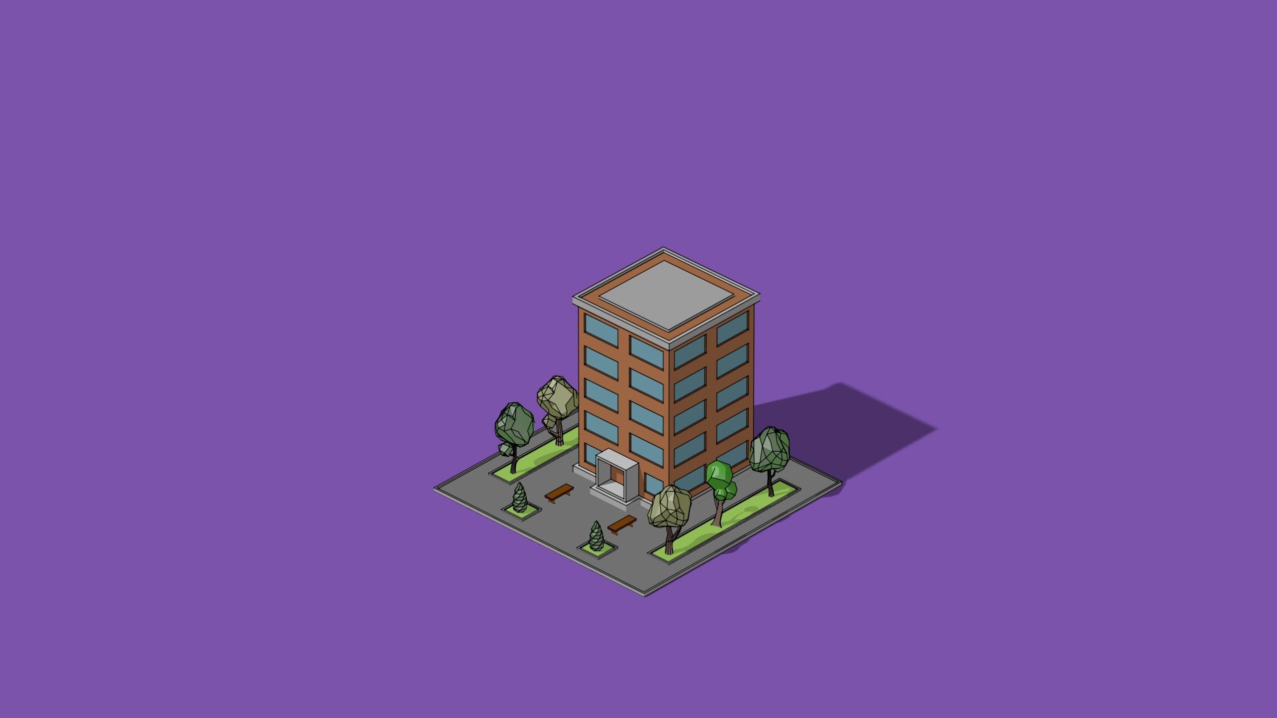 3D model set of cartoon models of buildings VR / AR / low-poly | CGTrader