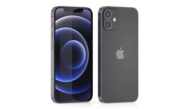 Apple iPhone 12 Mini Black 3D model | CGTrader