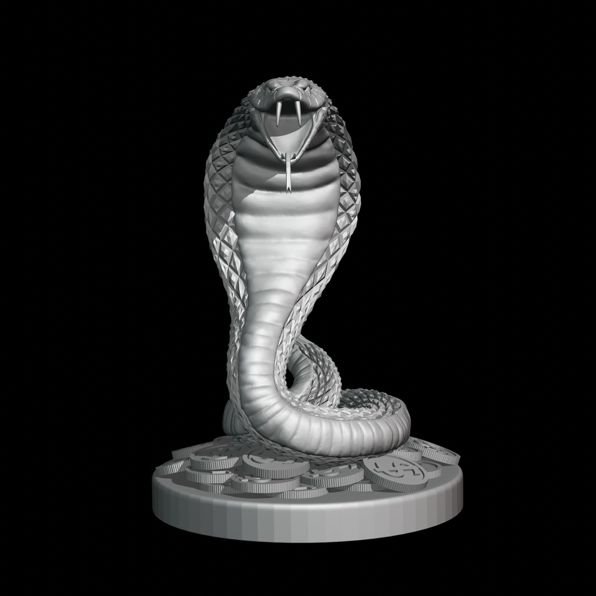 Snake sculpture 3D model 3D printable | CGTrader