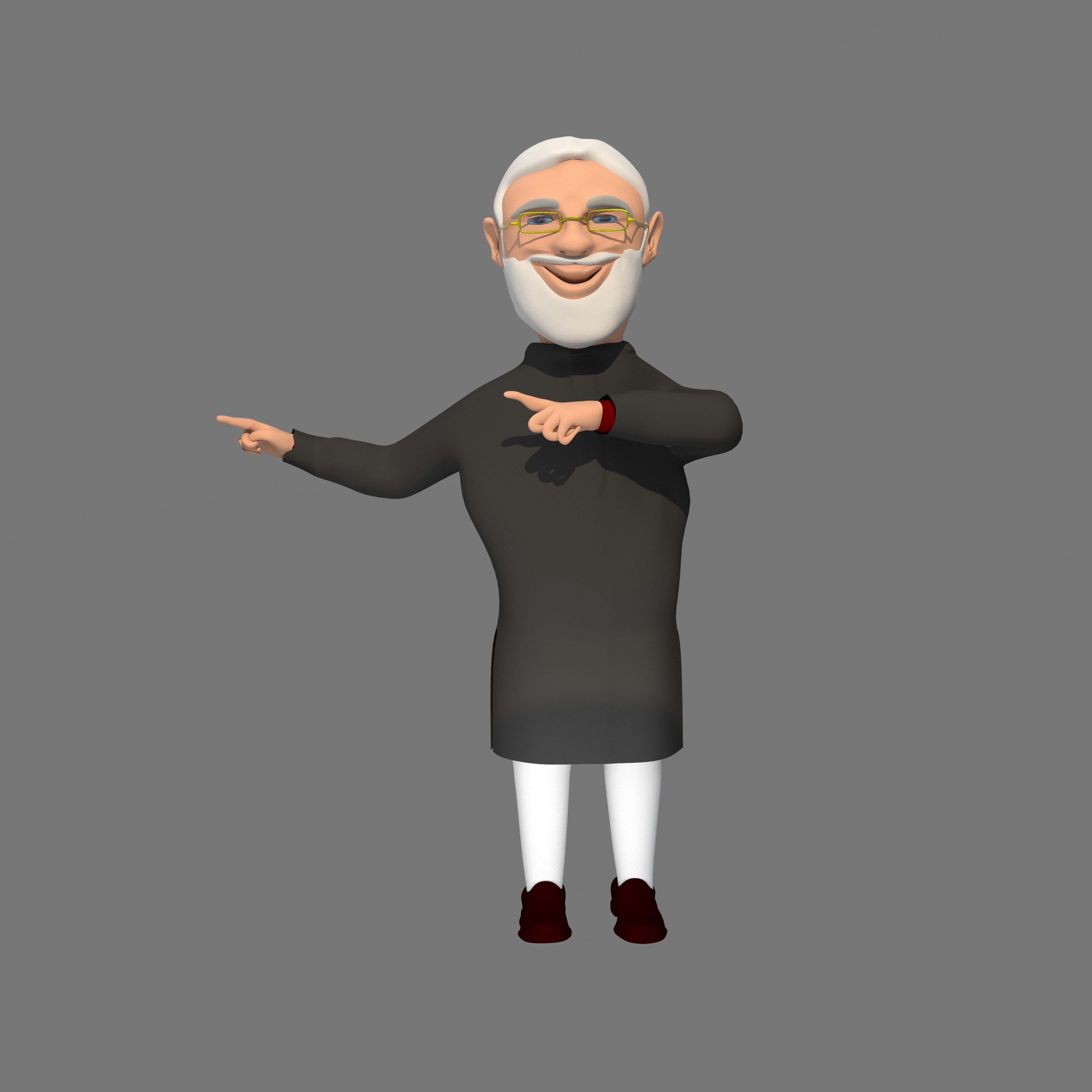 3D model Narendra Modi 3D Character VR / AR / low-poly | CGTrader