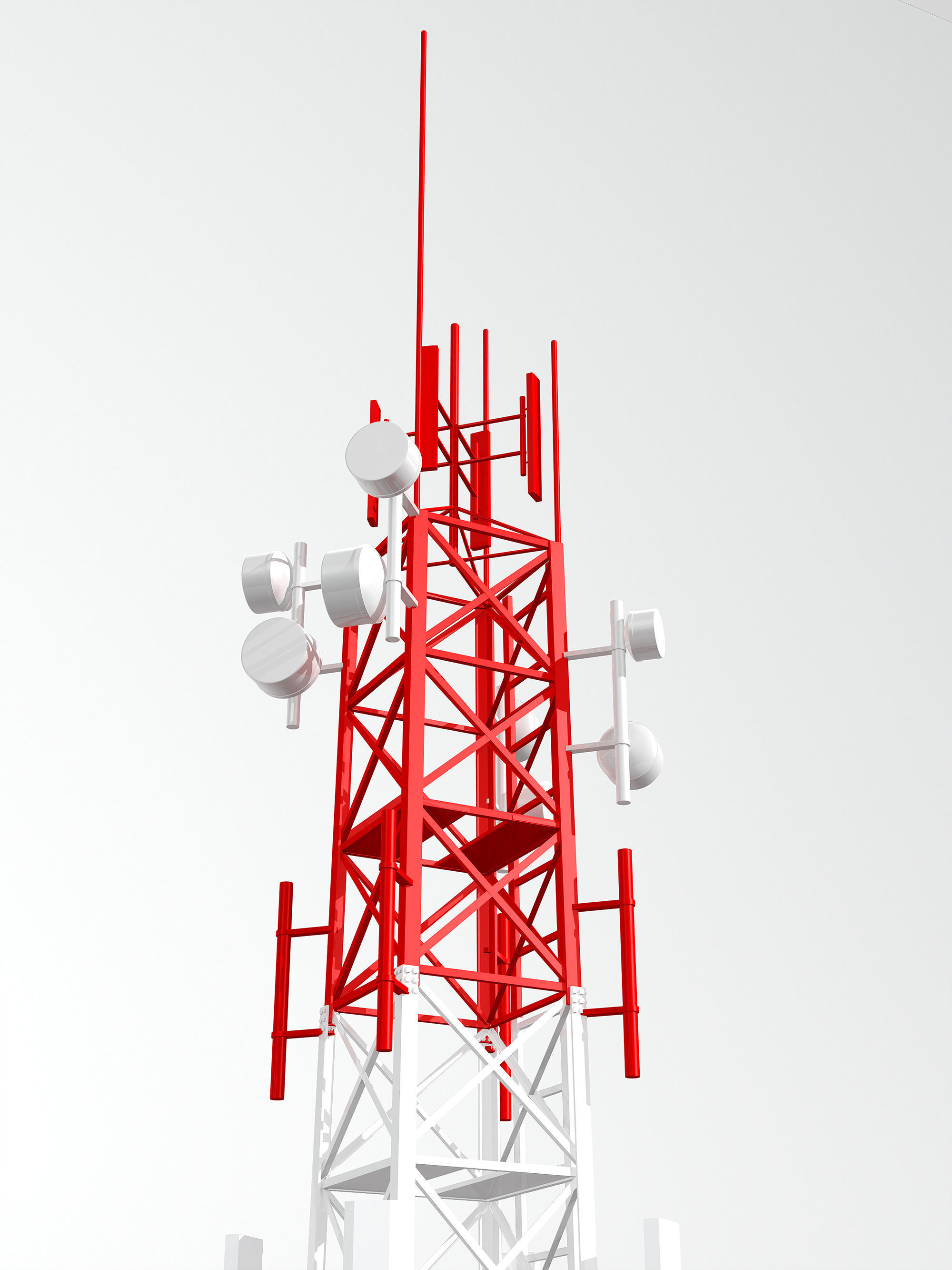 Telecommunication tower model 3D model | CGTrader