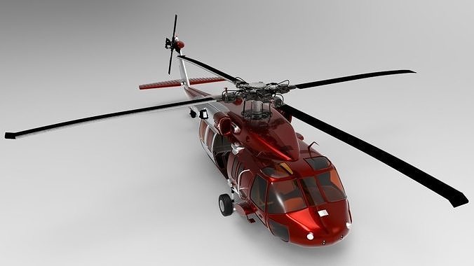 3D model Red Helicopter VR / AR / low-poly | CGTrader