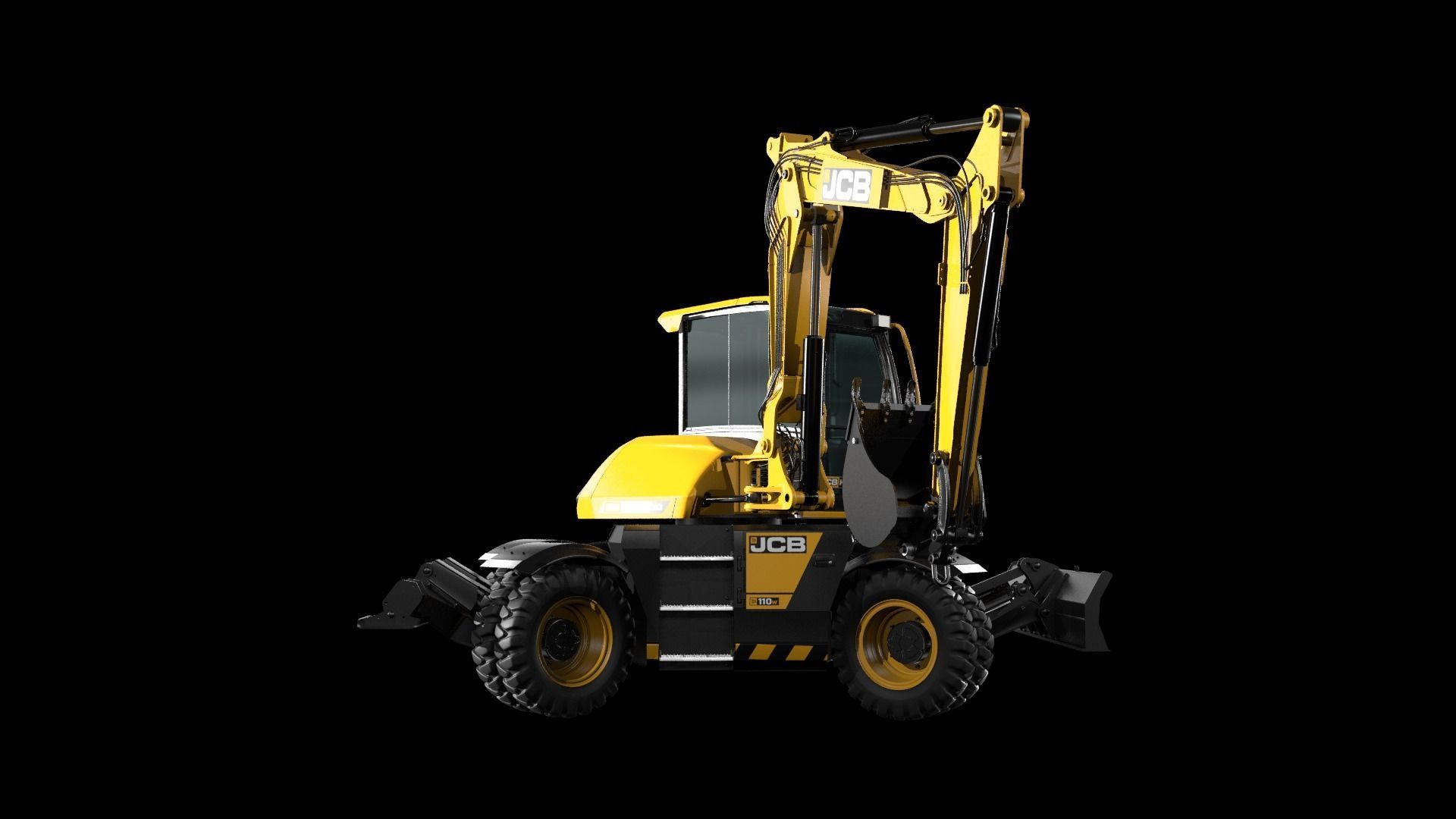 JCB hydradig 110w 3D model rigged | CGTrader