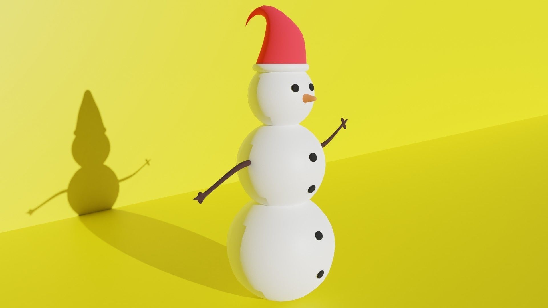 Snowman 3D Model Free free VR / AR / low-poly 3D model | CGTrader