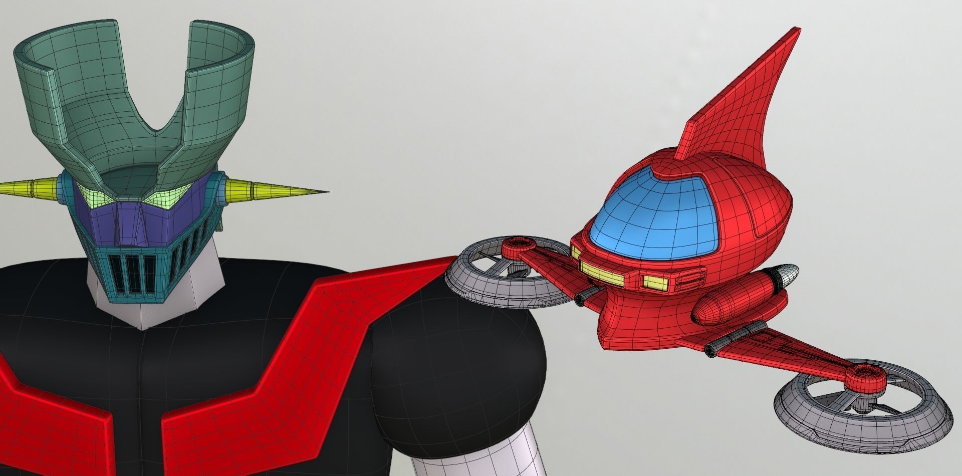 MAZINGER Z First Class with Jet Scrander 3D model | CGTrader