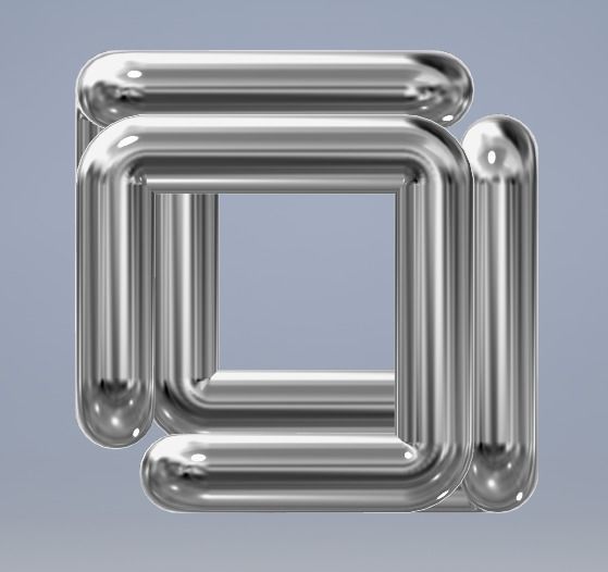 ONE LINE cube model 3D model 3D printable | CGTrader