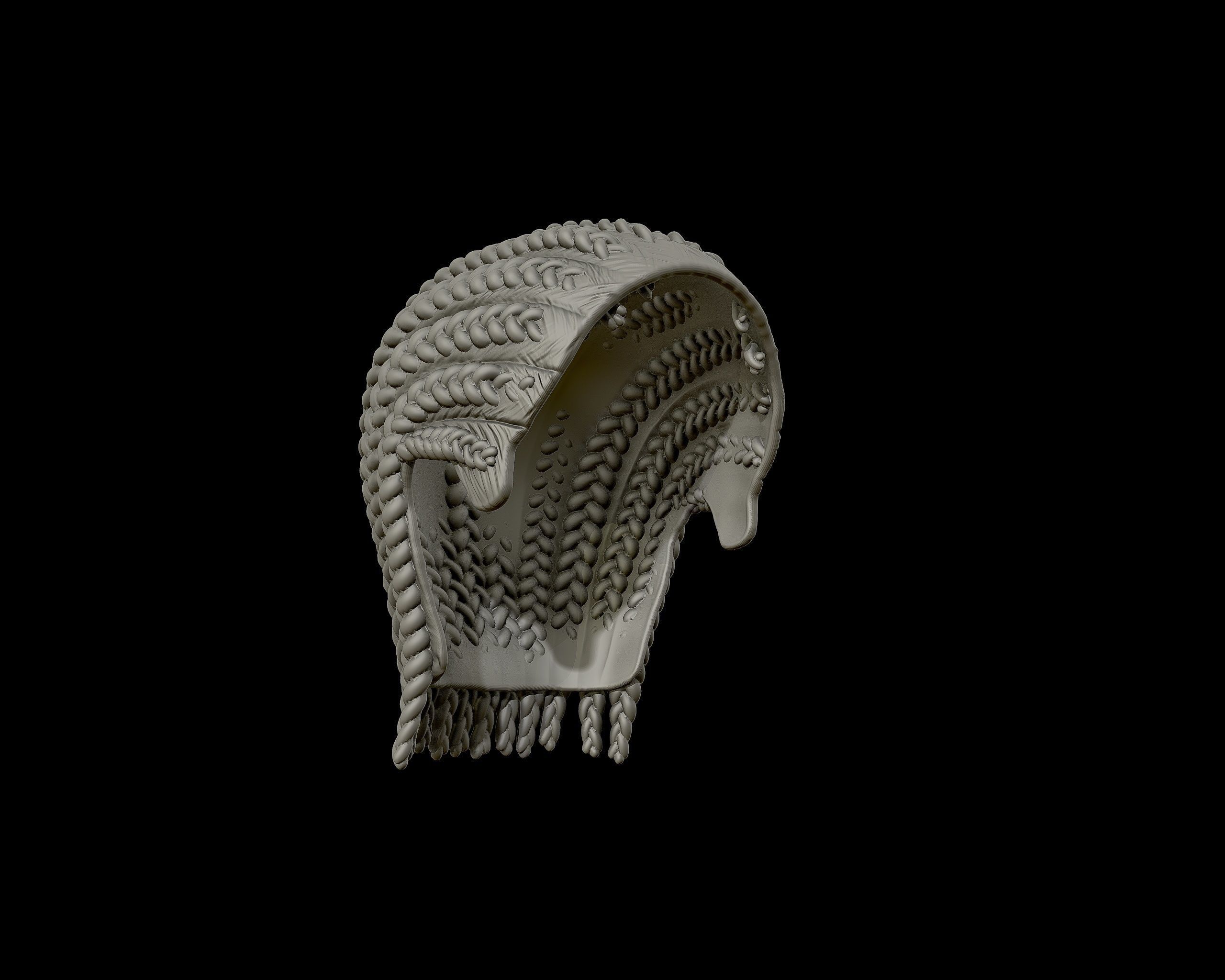 Braid Hairstyle 01 3D model 3D printable | CGTrader