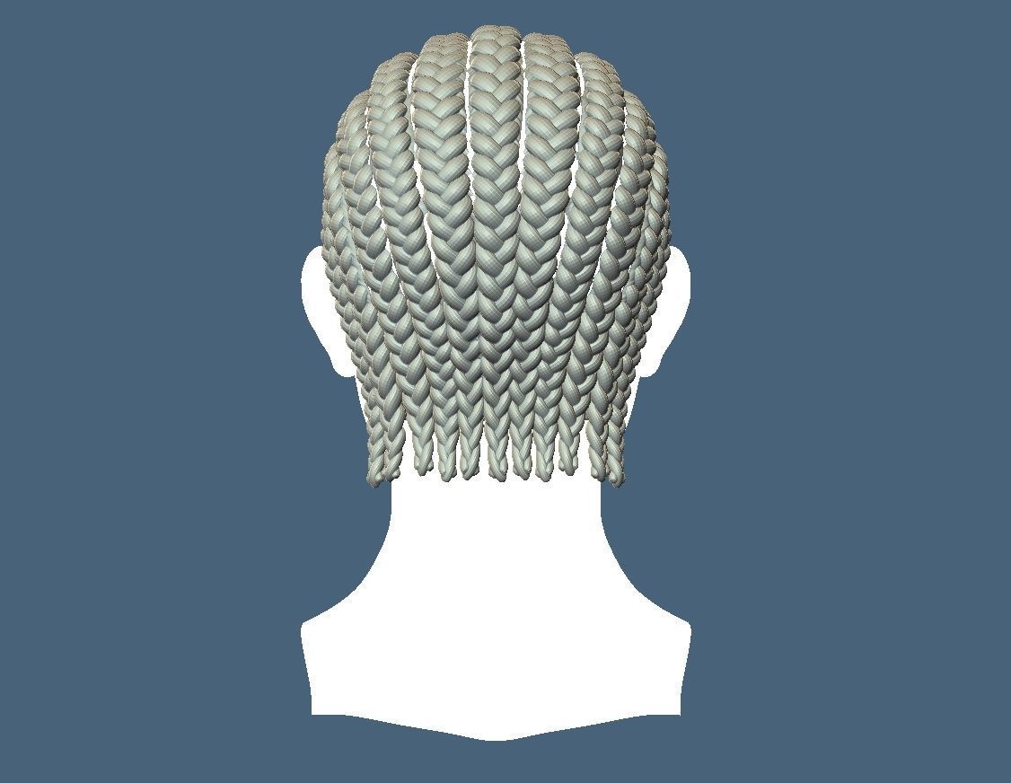 Braid Hairstyle 01 3D model 3D printable | CGTrader