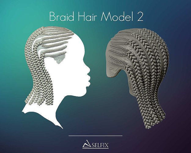 Braid Hairstyle 02 3D model 3D printable | CGTrader