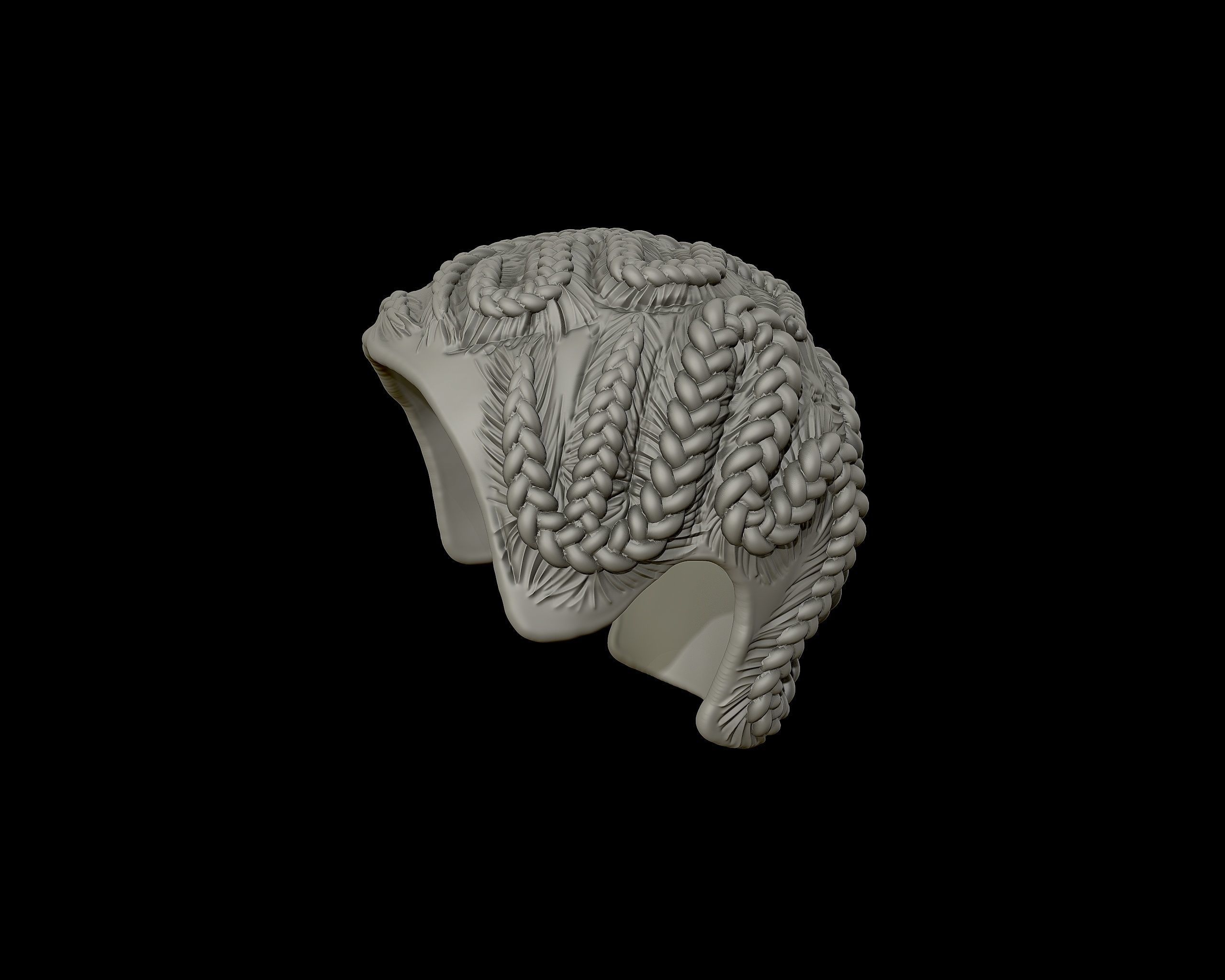 Braid Hairstyle 03 3D model 3D printable | CGTrader