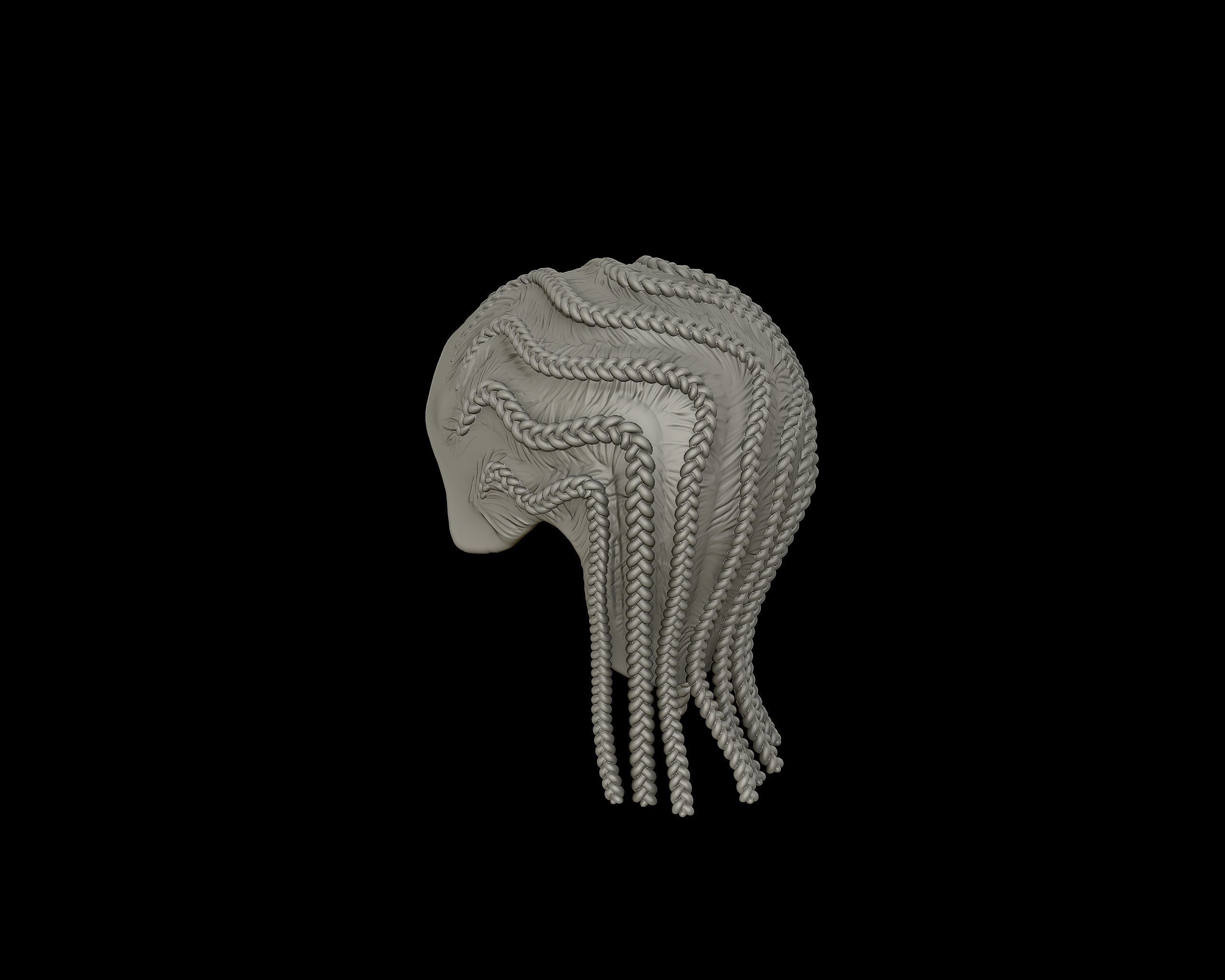 Braid Hairstyle 04 3D model 3D printable | CGTrader