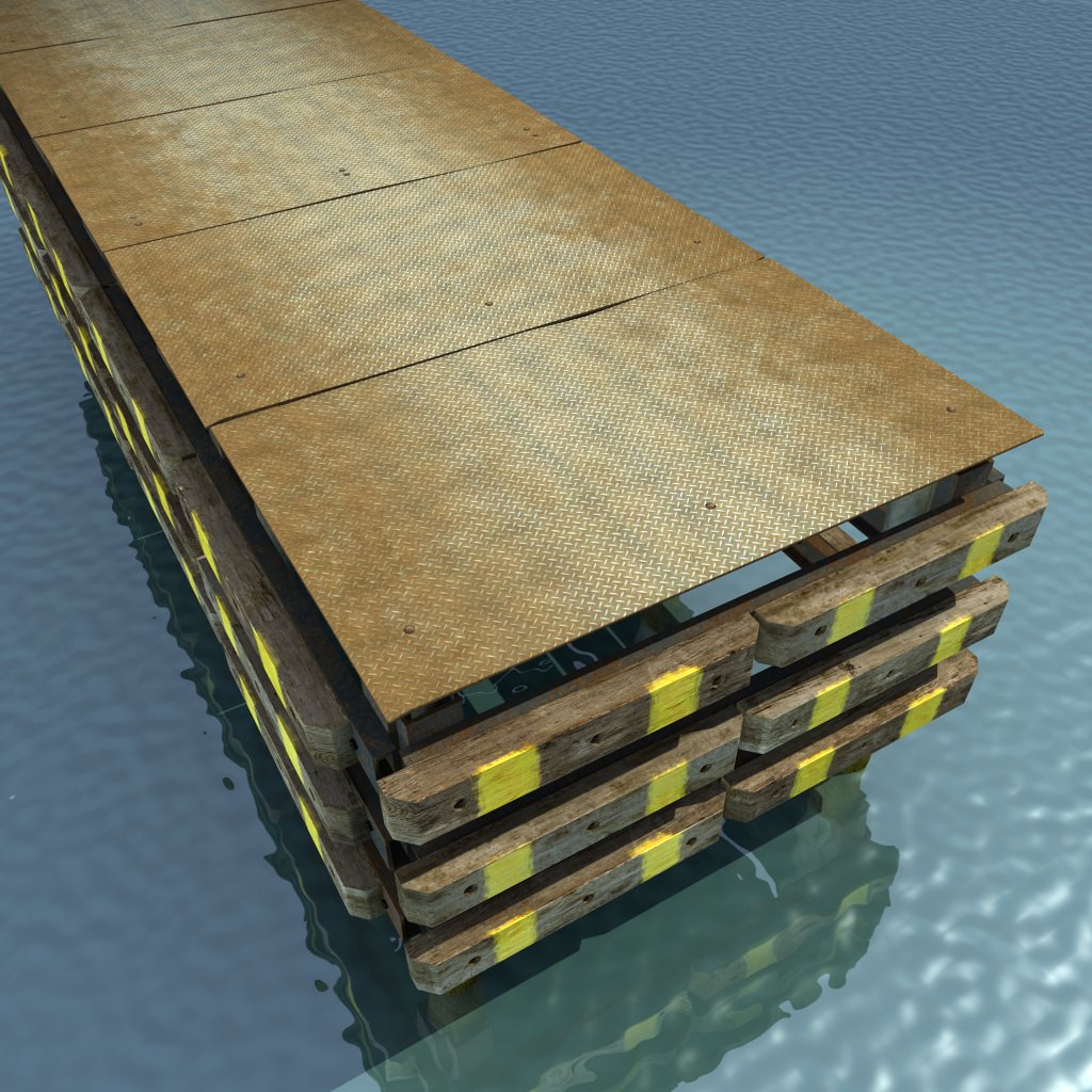 Old rusty pier 3D model | CGTrader